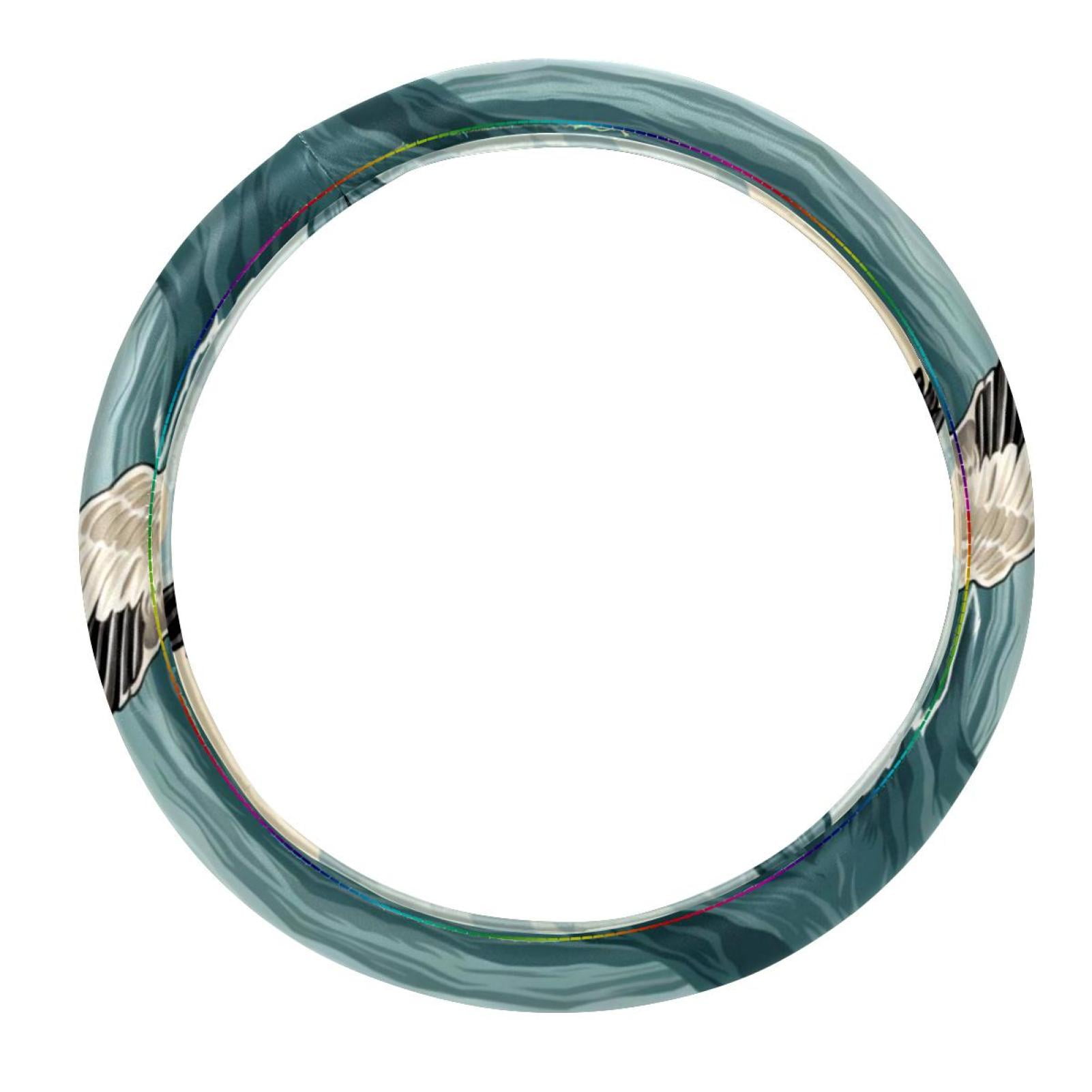 Sea Mew Printed 14.5 Inch PVC Leather Car Wheel Covers Steering Wheel ...