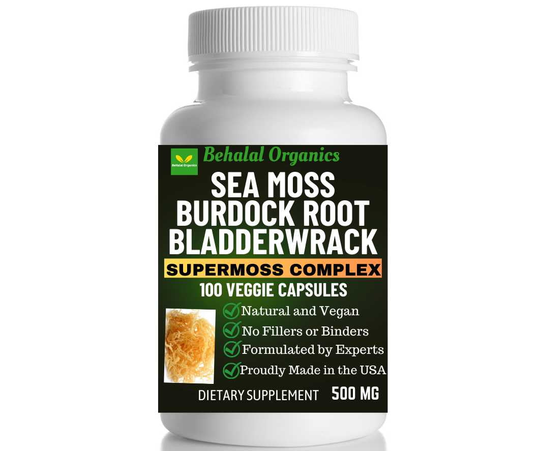 Sea Moss Burdock Root & Bladderwrack - NO FILLERS- Dr Sebi inspired 100 ...