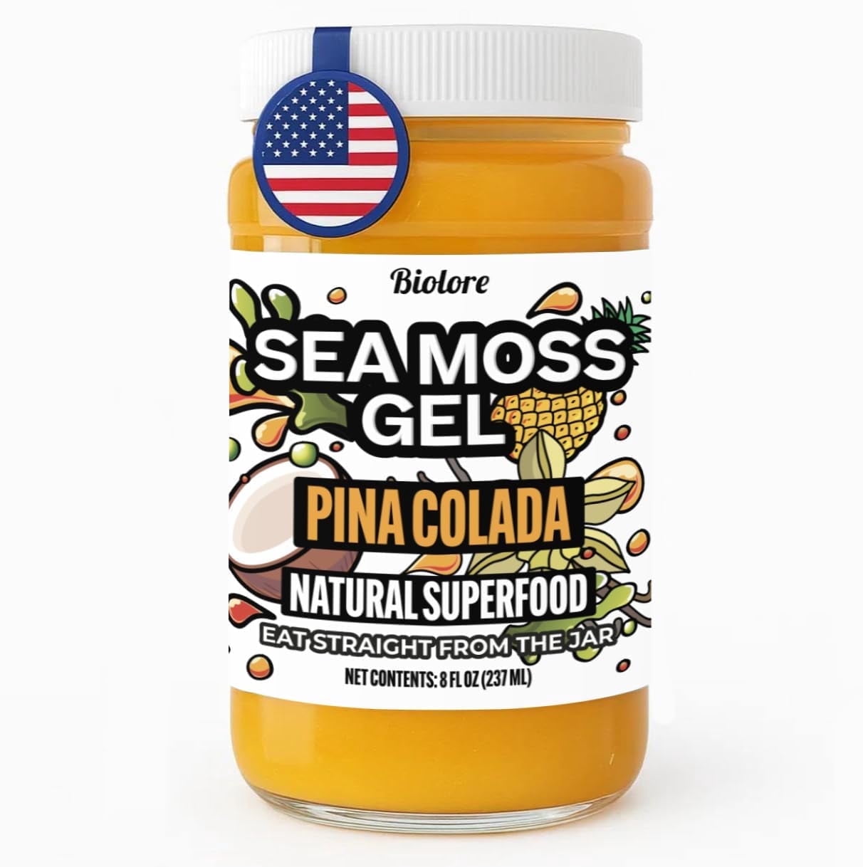 Sea Moss Gel – Pina Colada 8oz Raw Wildcrafted Irish Sea Moss, Vegan ...