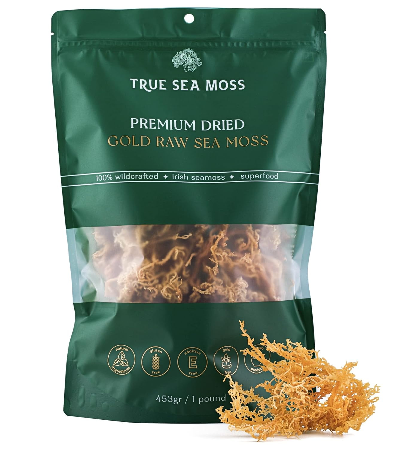 TrueSeaMoss Gold Wildcrafted Irish Sea Moss - Natural Edible Seaweed ...