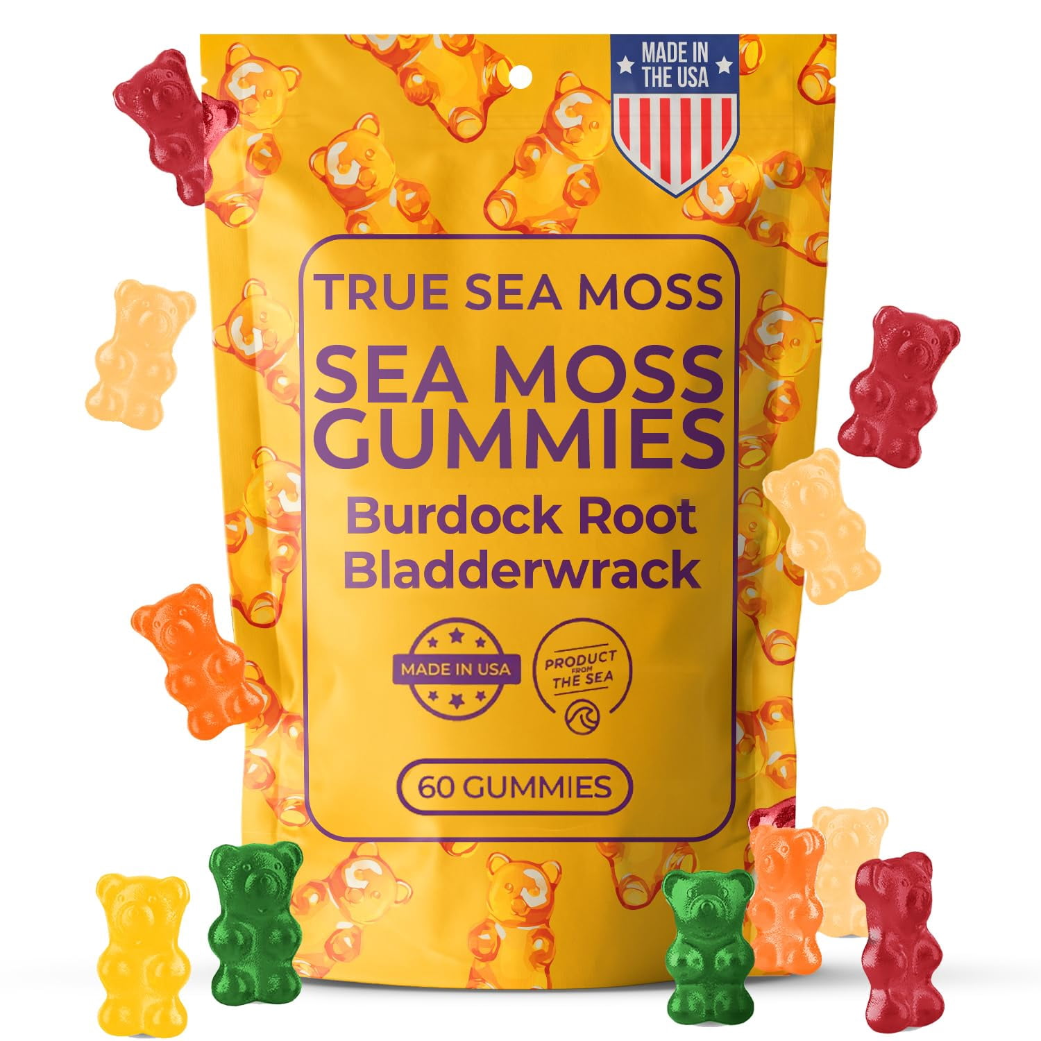 Sea Moss Gummies for Adults & Kids - Magnesium, Burdock Root ...