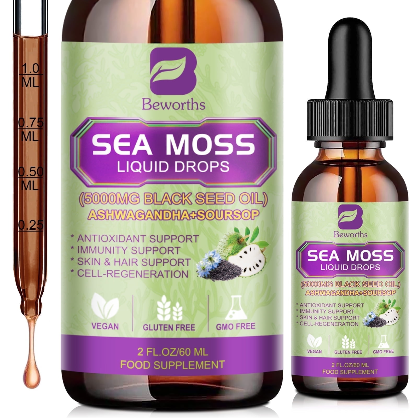 Walmart Black Friday Deals 2025 Beworths Sea Moss Liquid Drops, Irish ...