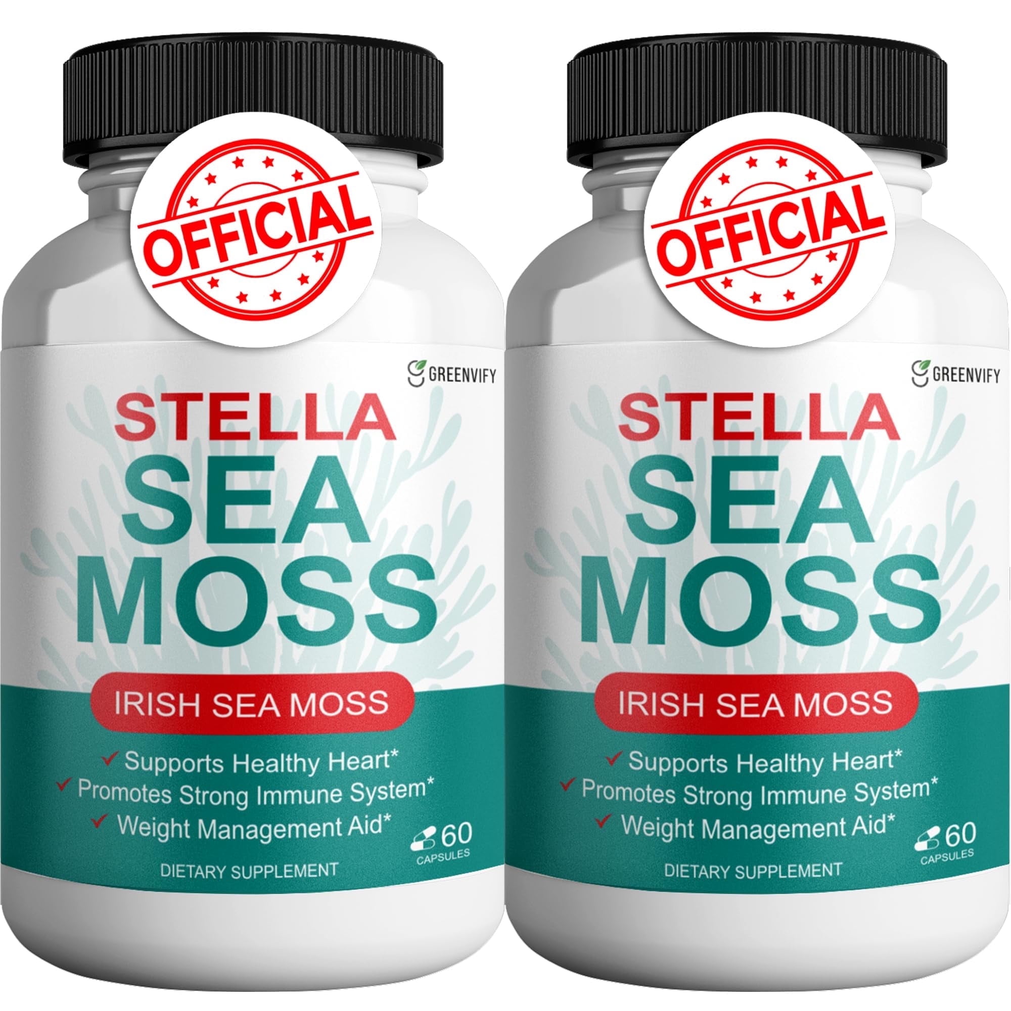 Sea Moss Organic Irish Moss 500mg Organic Bladderwrack 500mg Organic ...