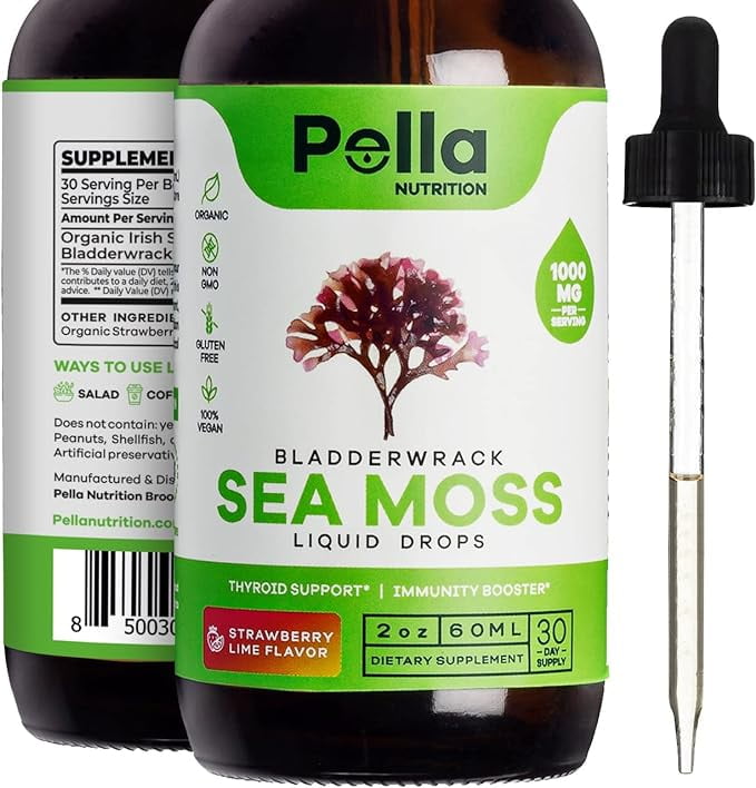 Sea Moss - Organic Liquid Drops - 1000mg - 4X Stronger Than Pills ...