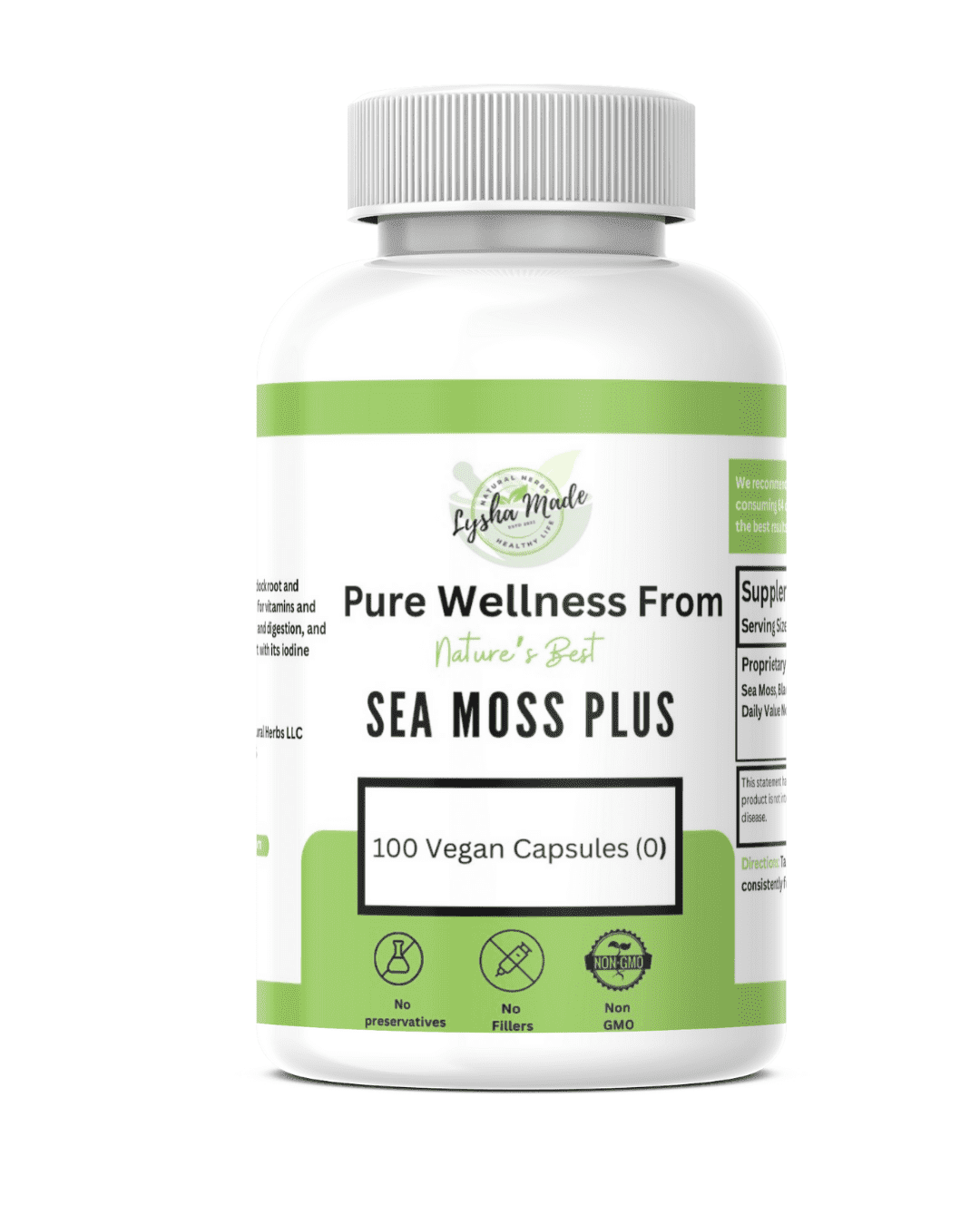 Sea Moss Plus Capsules – Wildcrafted Irish Moss, Bladderwrack & Burdock ...