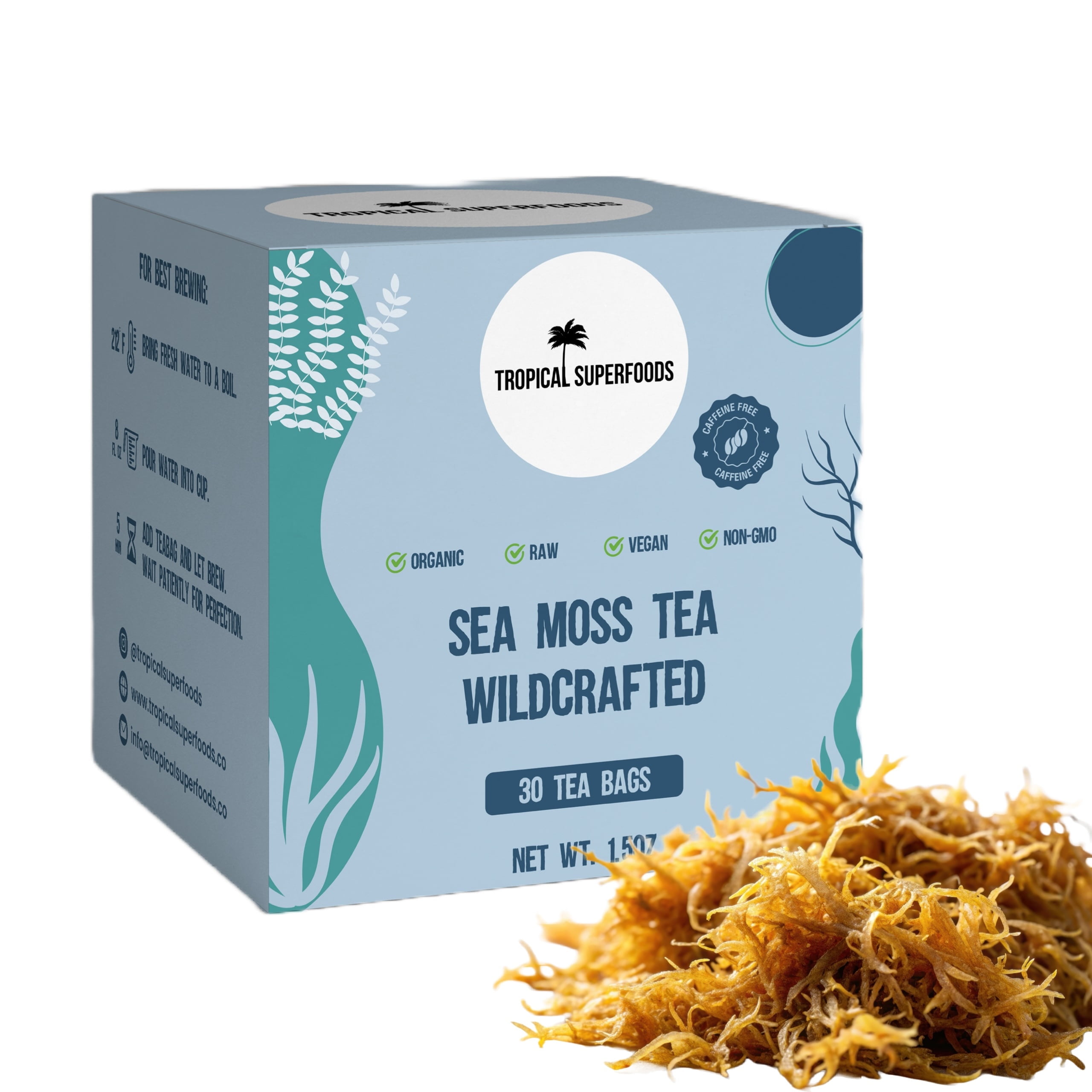 Sea Moss Tea Organic -30 Tea Bags - Walmart.com