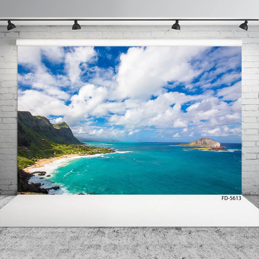 Sea Mountain Sts Scenery Photographic Background Vinyl Cloth Backdrops ...