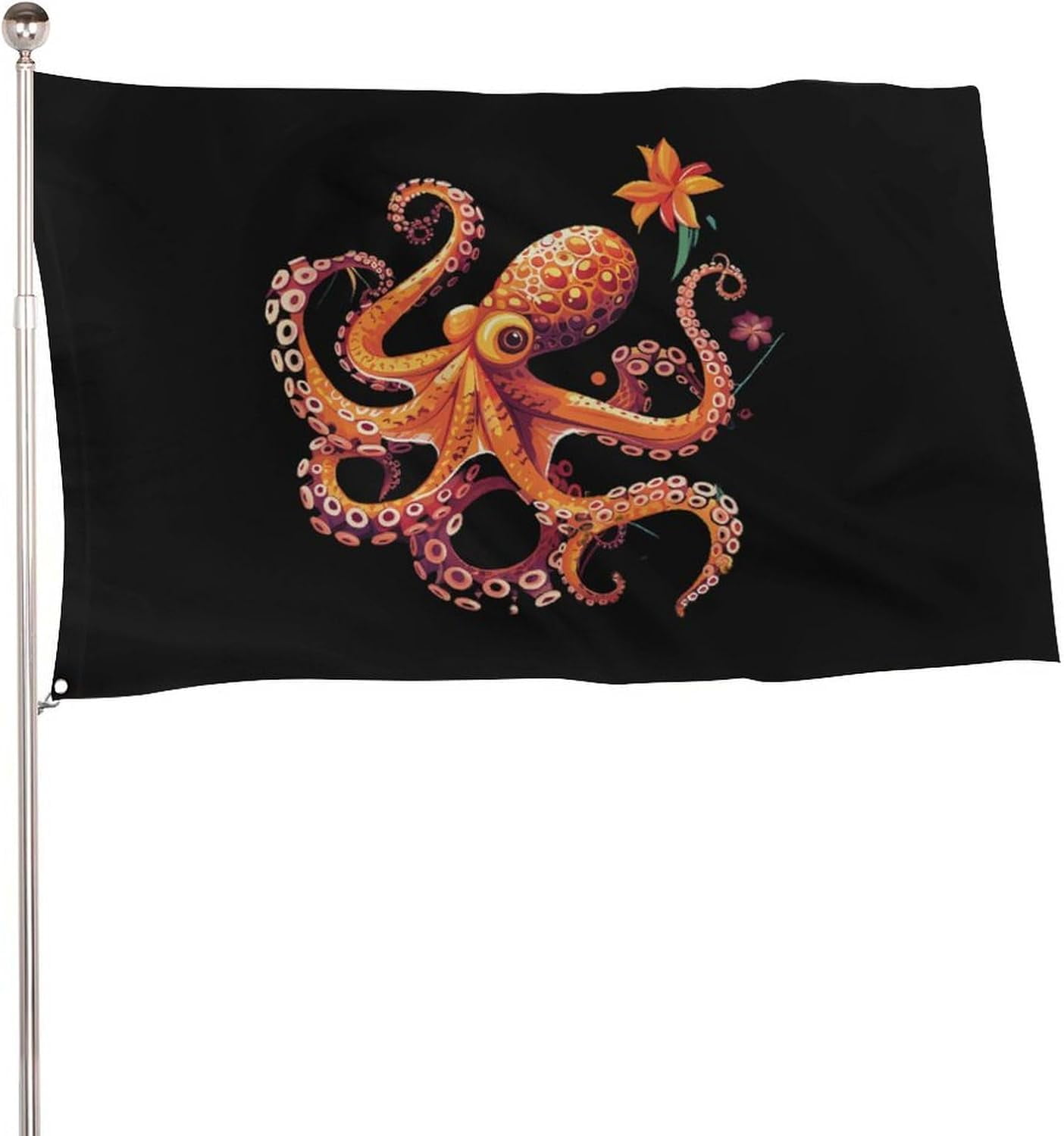 Sea Octopus Funny Garden Flag 3x5 ft Holiday Flag Banner with Grommets ...