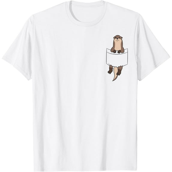 Sea Otter in The Pocket (Graphic Only) Cute Funny Softstyle Unisex T ...