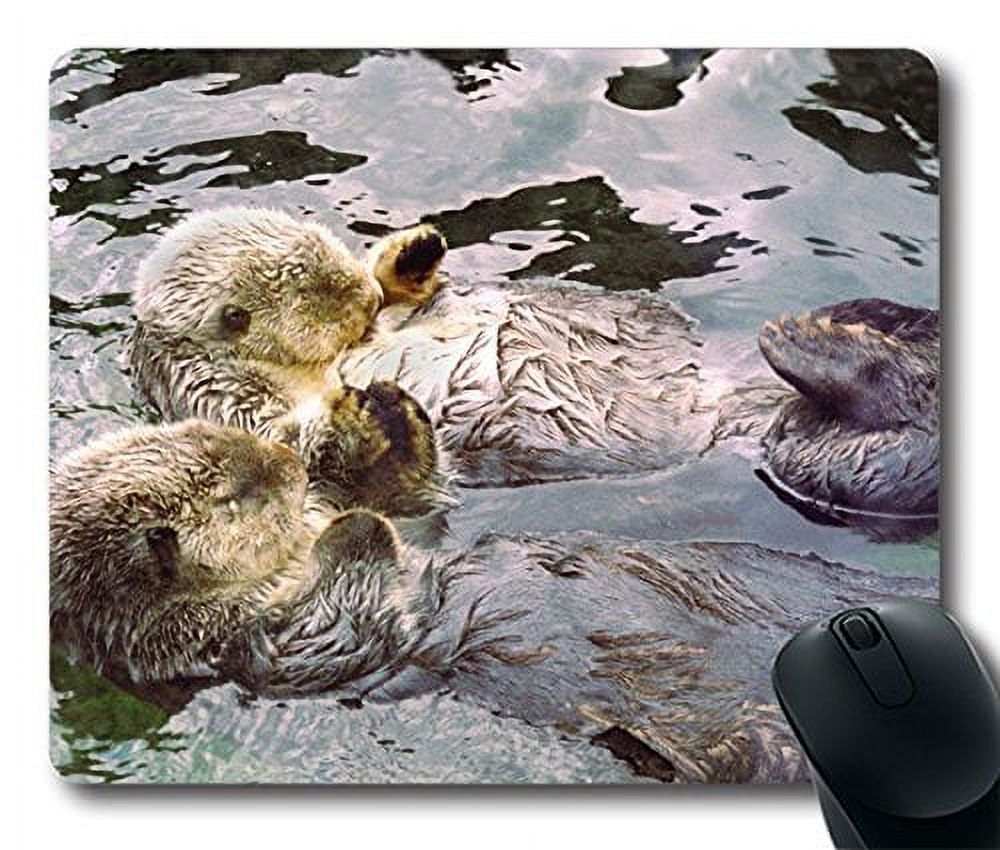 Sea Otters Holding Hands Mouse pads Gaming Mouse Pad 9.84x7.87 inches ...