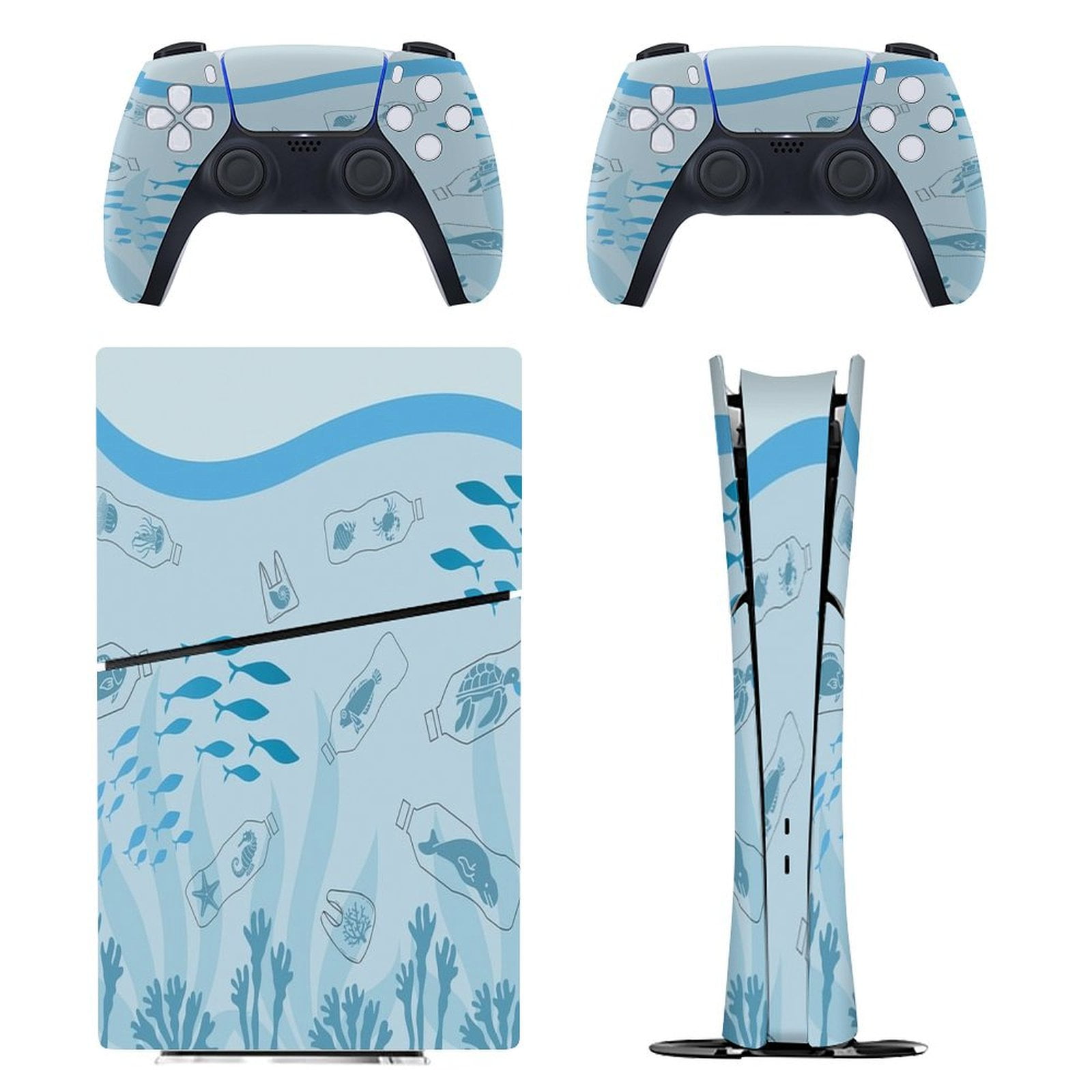 Sea PS5/PS5 Slim Digital Disc Skin Sticker For Console And Controller ...