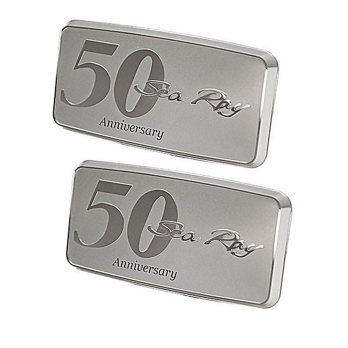 Sea Ray 50 Anniversary 3 x 1 1/2 In Silver Soft Foam Raised Boat Decals ...