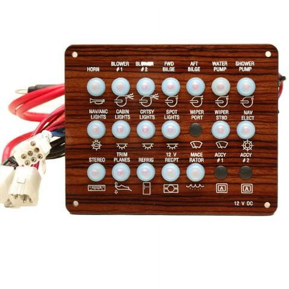 Sea Ray Boat Breaker Switch Panel 1955862 | Woodgrain 7 1/2 X 6 Inch ...