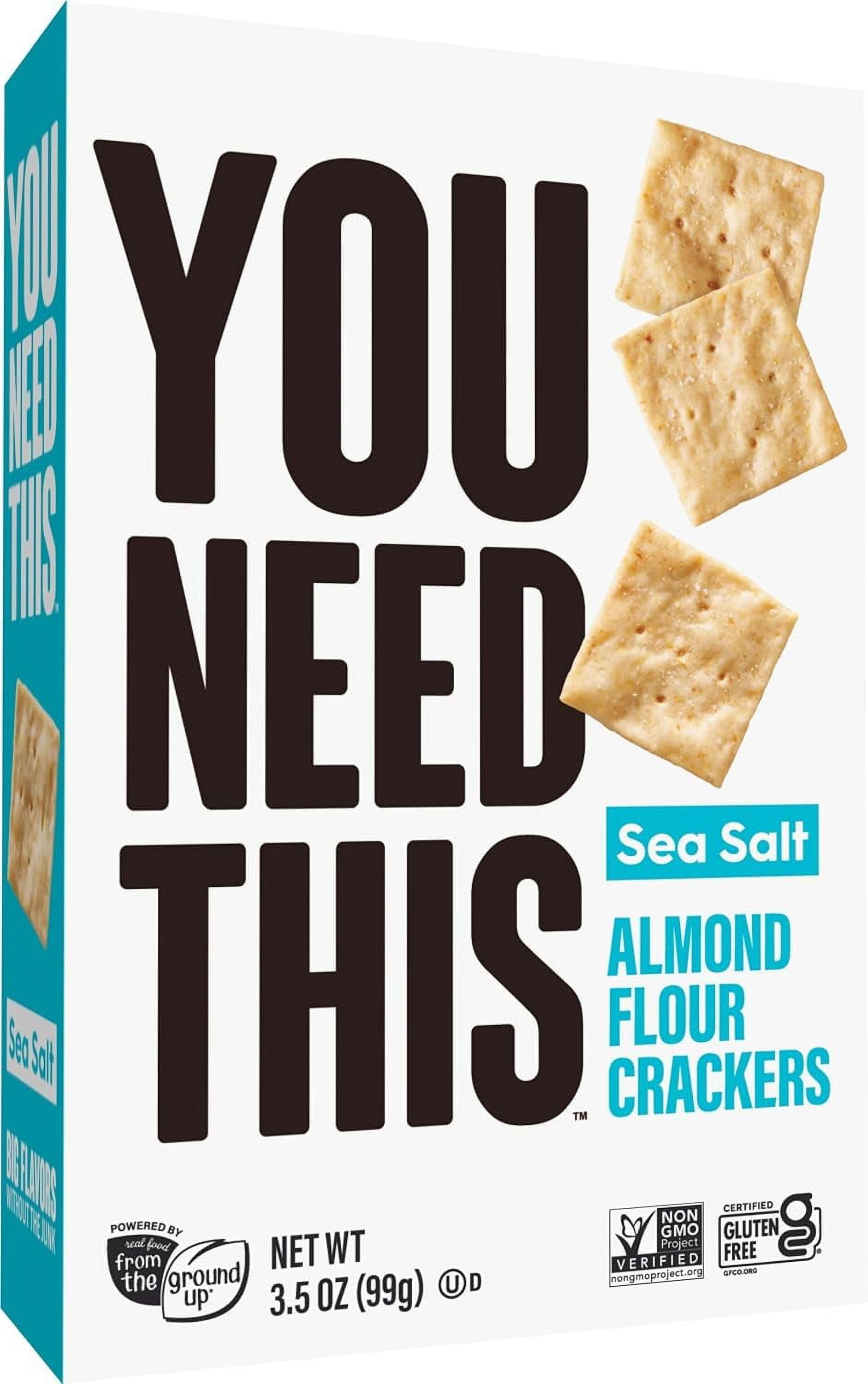 Sea Salt Almond Flour Crackers, 3.5 Ounce Boxes (Pack of 4) - Walmart.com