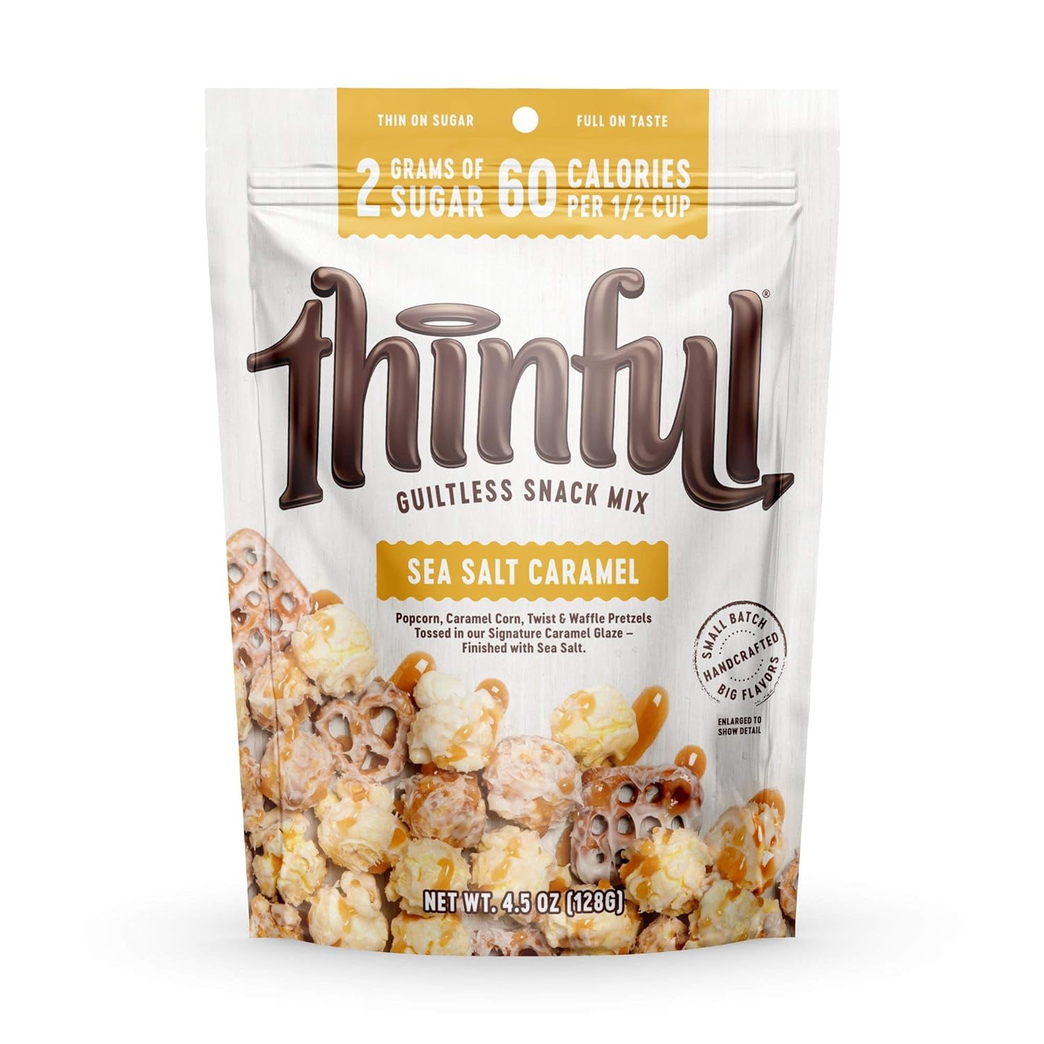 Sea Salt Caramel Gourmet Popcorn, Caramel Corn, and Pretzel Snack Mix ...