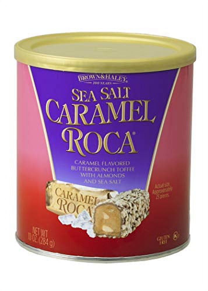 Brown & Haley, Sea Salt Caramel ROCA, 10 oz Can, Candy with Sea Salt ...