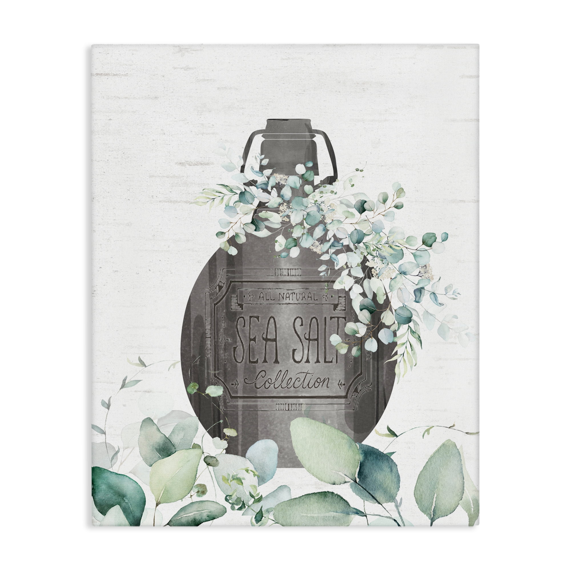 Sea Salt Collection Bottle Canvas Wall Art, design by Lettered and ...