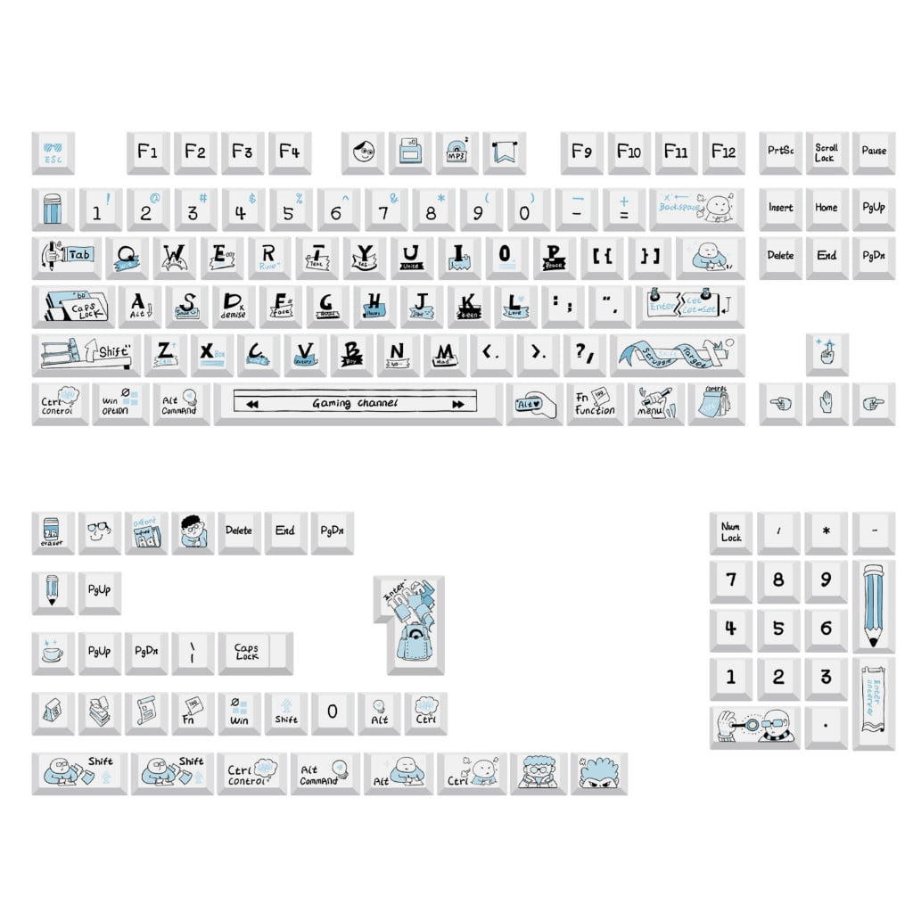 Sea Salt Course 136Keys Original Height Keycap Dye Sublimation PBT ...
