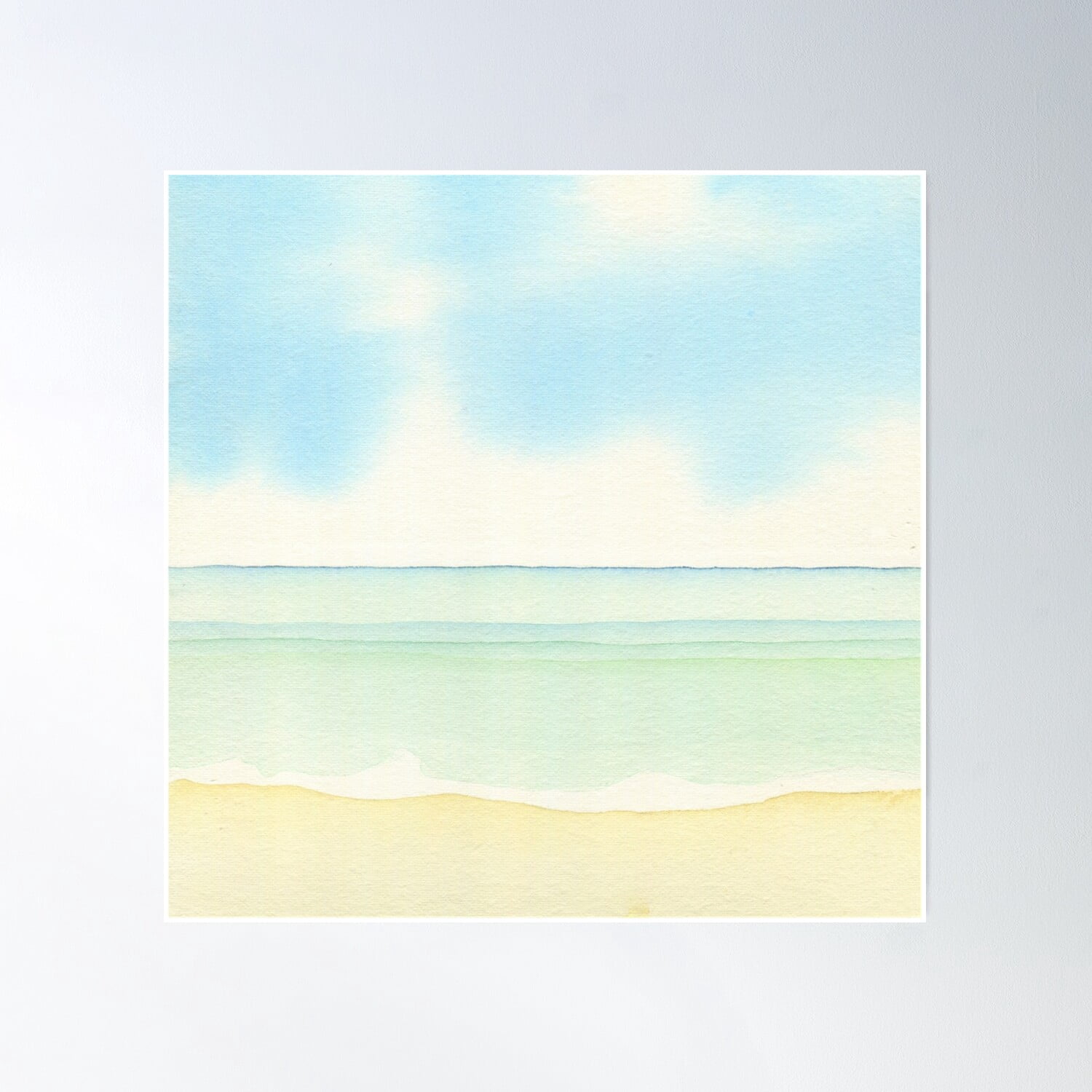 Sea Scape, Plain And Simple Poster Wall Art, Modern Wall Decor, 30x30 ...