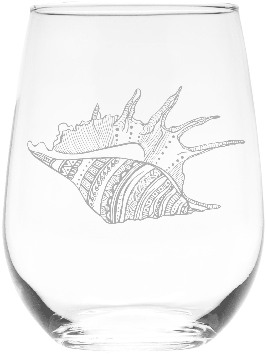 Sea Shell (SS2) Stemless wine glass, 17 oz. - Walmart.com