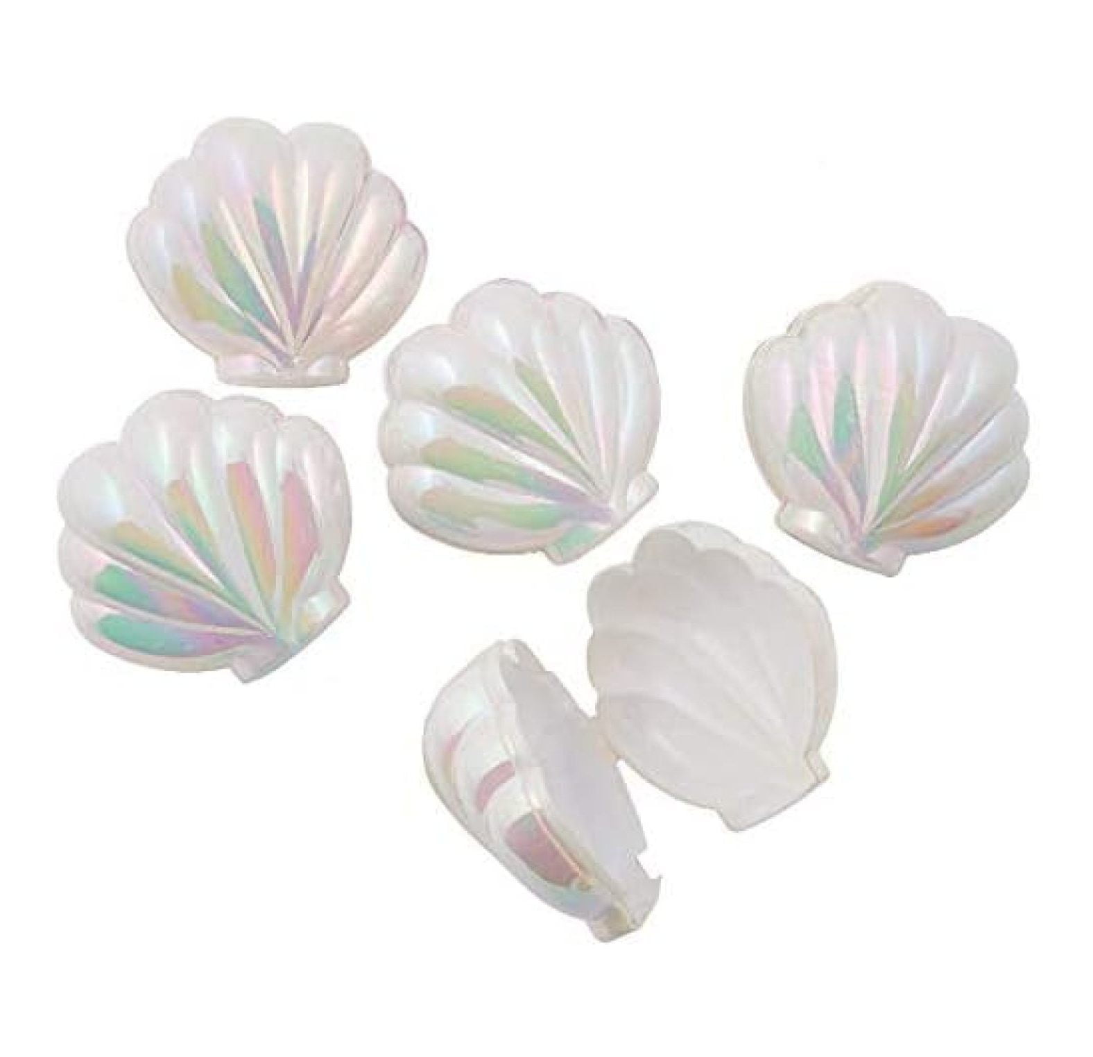 Sea Shell Shaped Plastic Easter Eggs Opal Fillable Empty Perfect for ...