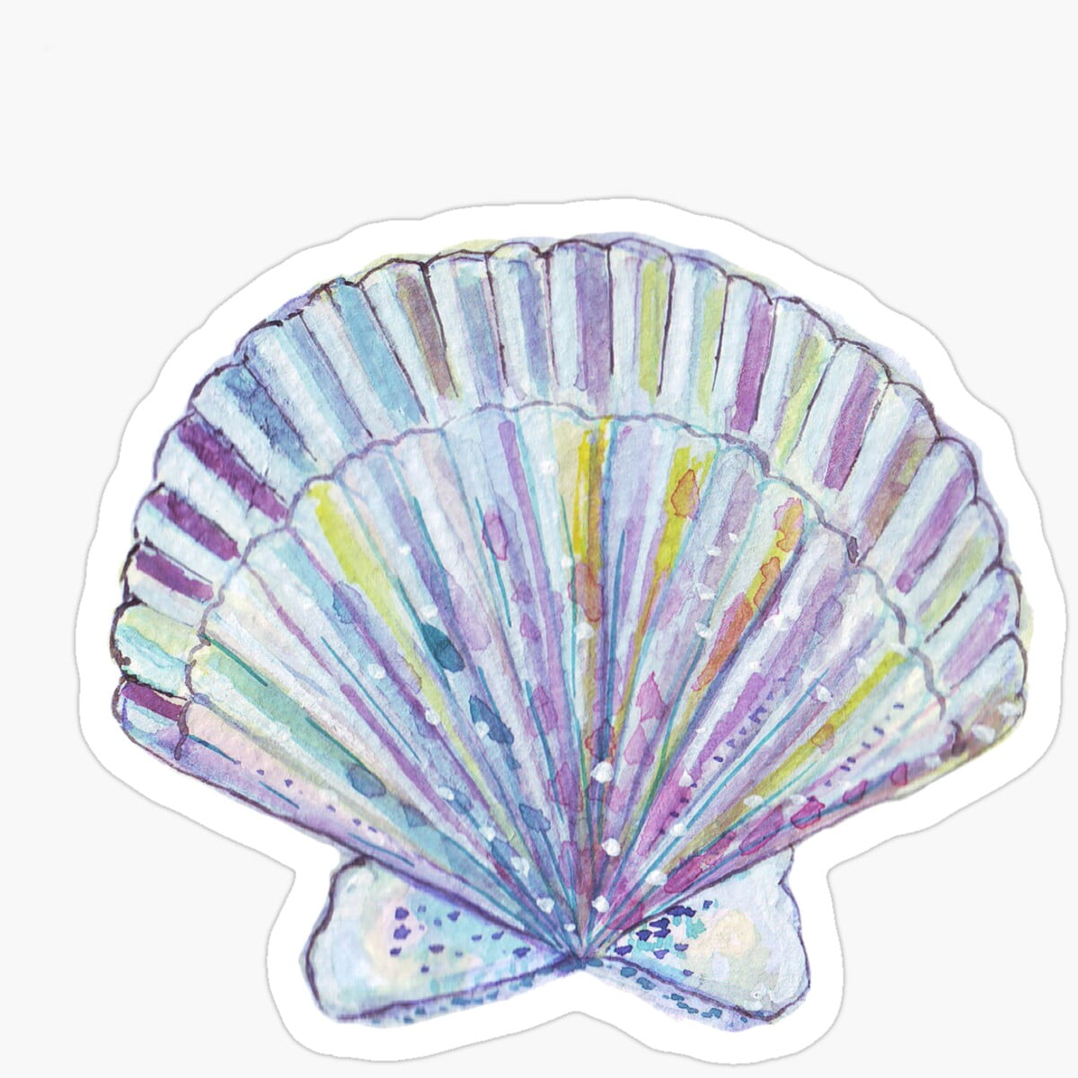 Sea Shell Sticker. Gift For You - Decorate Laptops, Water Bottles, And ...