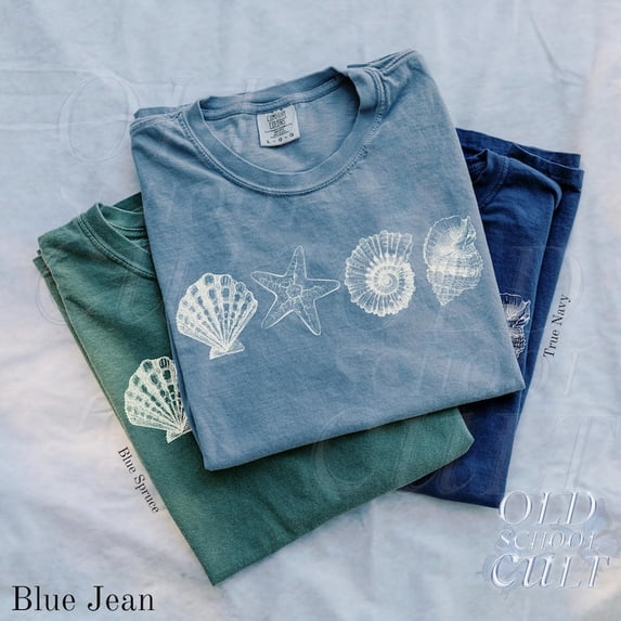 Sea Shells 90s Vintage Style Tshirt, Retro Y2k Ocean Shell Shirt, Sea ...