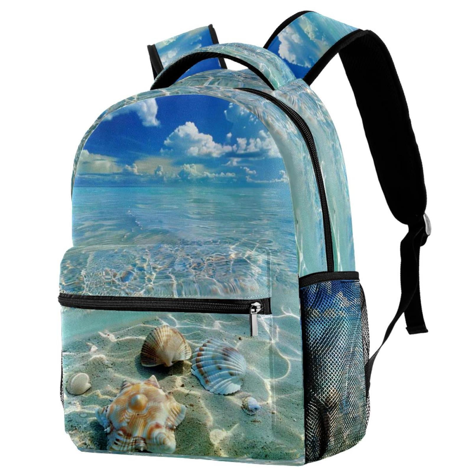 Sea Shells Beach Sky Casual Backpacks Lightweight Premium Backpack with ...