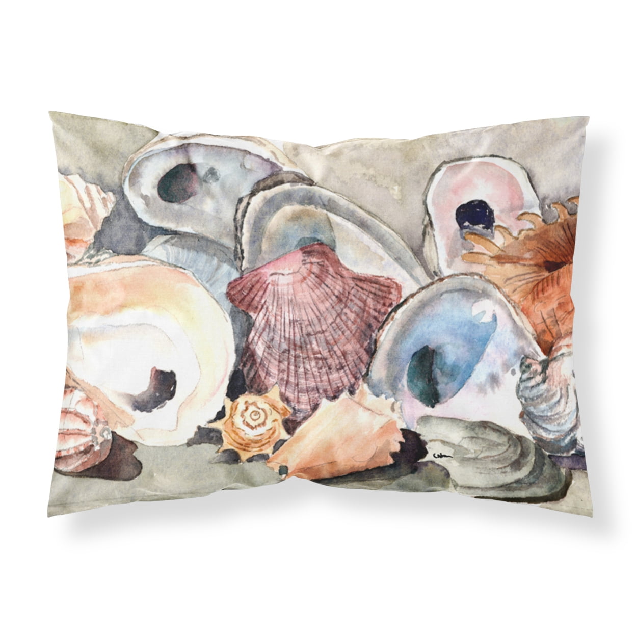 Sea Shells Fabric Standard Pillowcase - Walmart.com