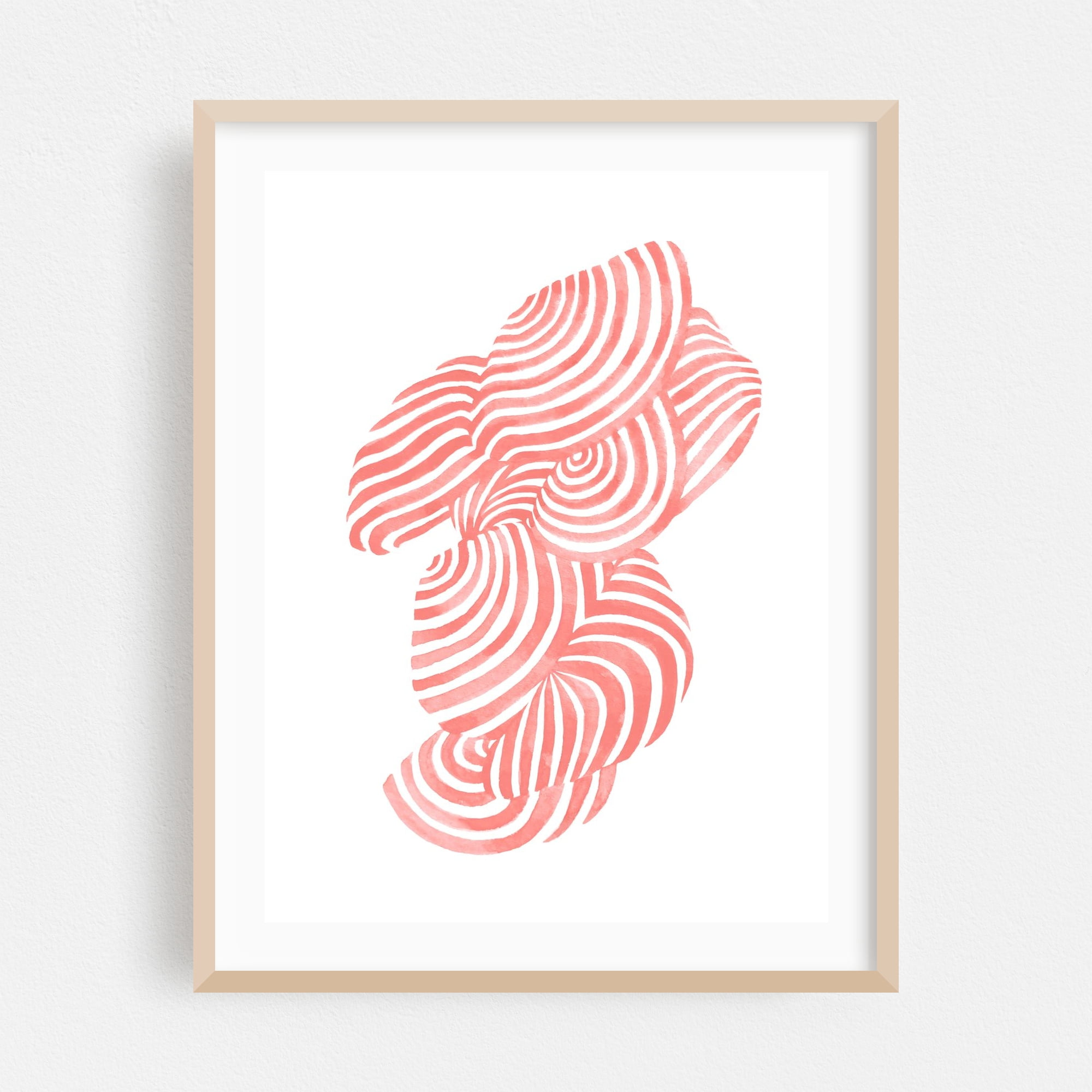 Sea Shells - Painting Abstract Minimalist Geometric Modern Art Pattern ...