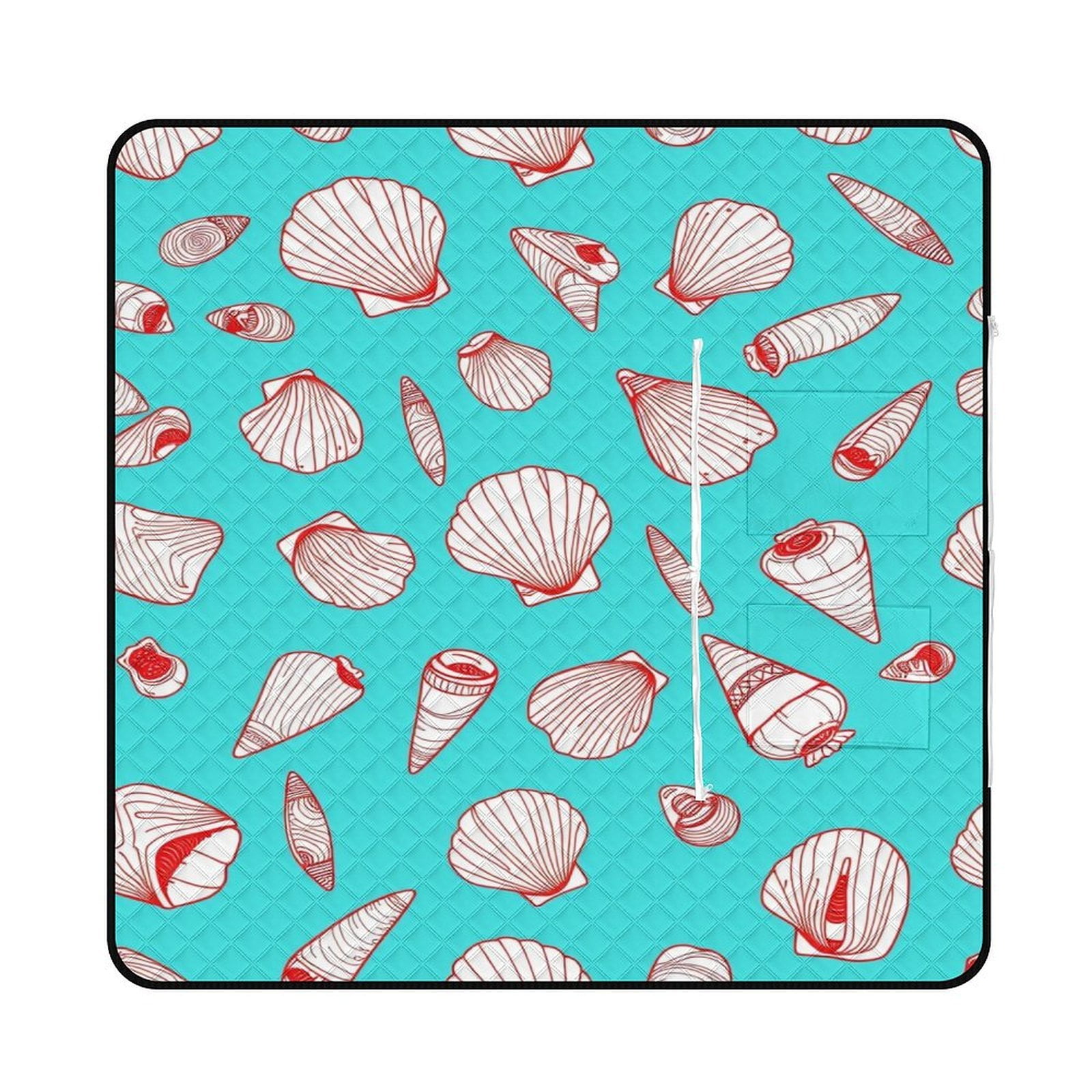 Sea Shells Pattern Portable Waterproof Outdoor Picnic Mat Camping Tent ...
