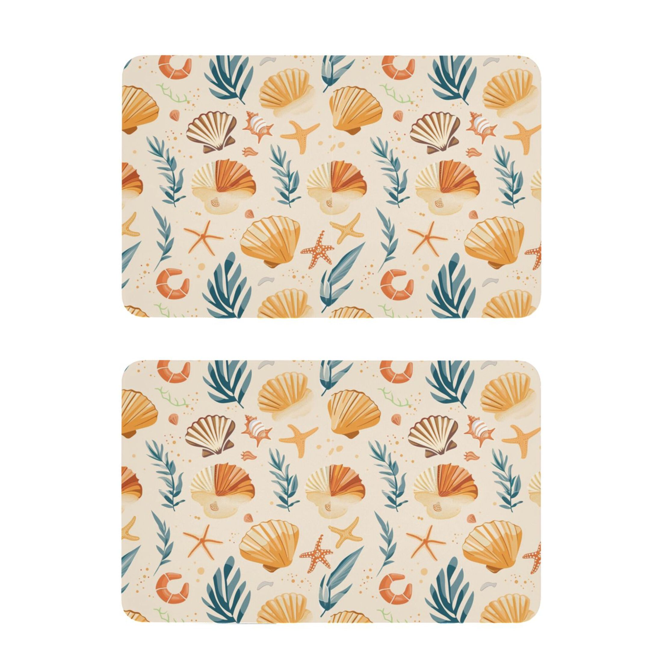 Sea Shells and Palm Leaves Fridge Magnets Sticker Refrigerator Magnetic ...