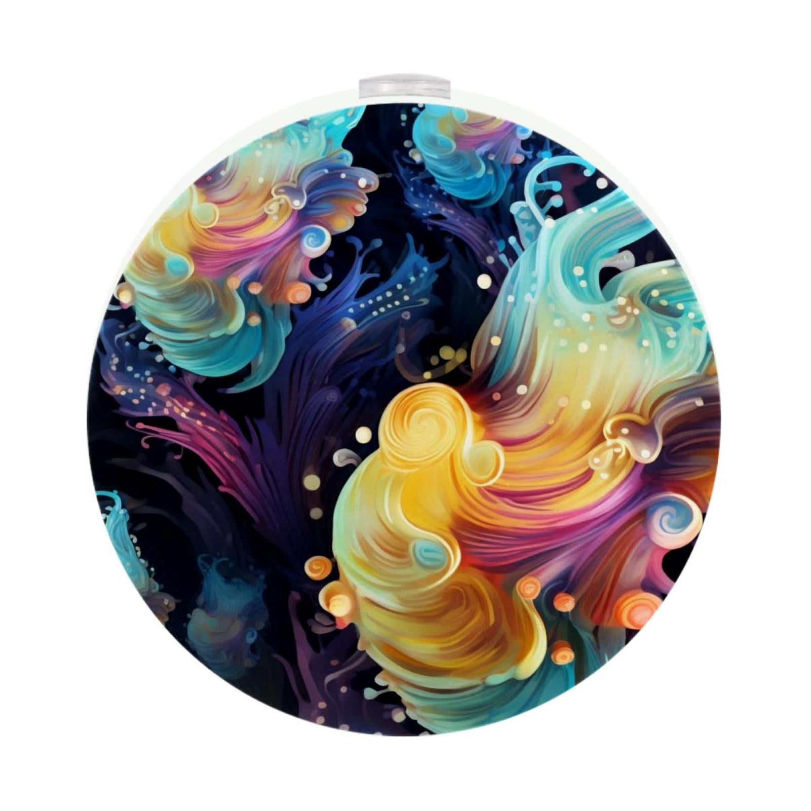 Sea Slug Bright and Compact LED Round Night Light - Set of 2, Energy ...