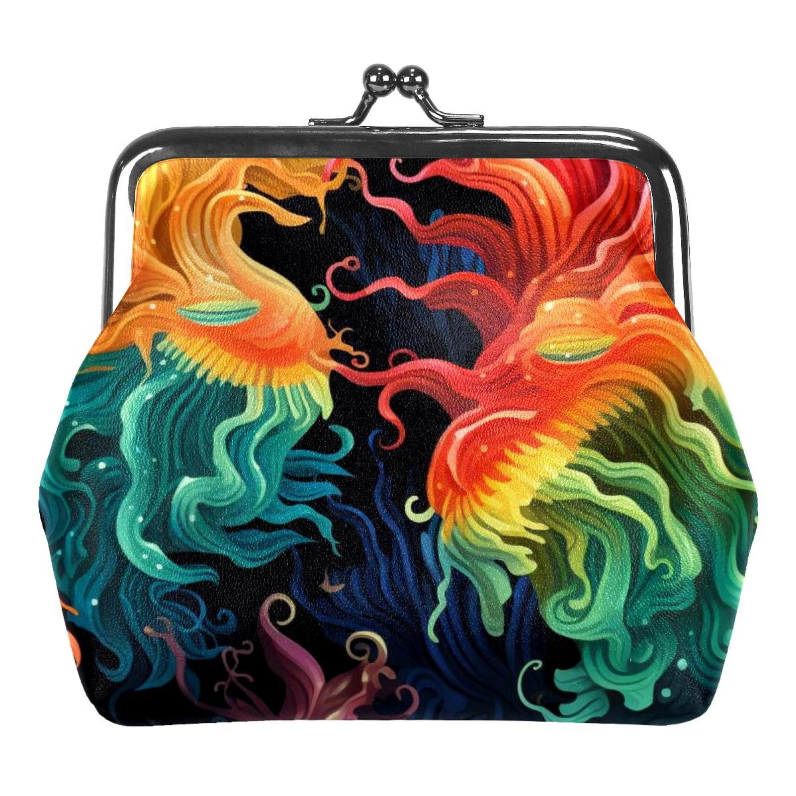 Sea Slug Coin Purse Vintage Pouch Buckle Clutch Bag Kiss-Lock Change ...