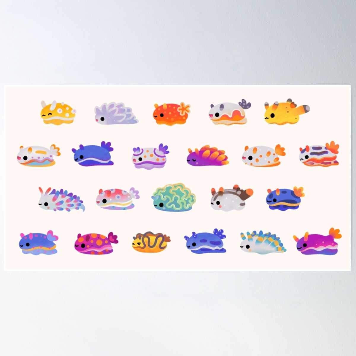 Sea Slug Day - Bright Poster Wall Art, Modern Wall Decor For Living ...