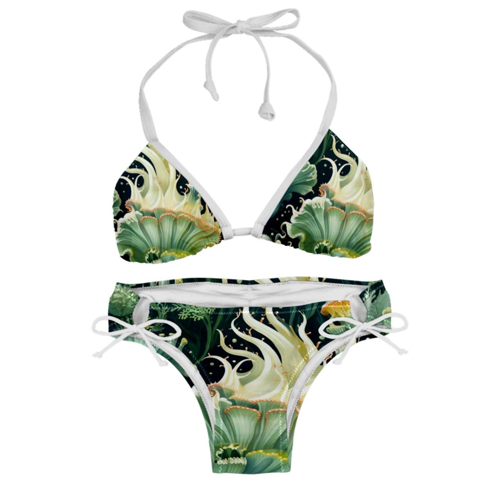 Sea Slug Detachable Sponge Adjustable Strap Bikini Set 2-Pack Swimwear ...