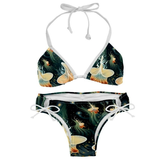 Sea Slug Detachable Sponge Adjustable Strap Bikini Set 2-Pack Swimwear ...