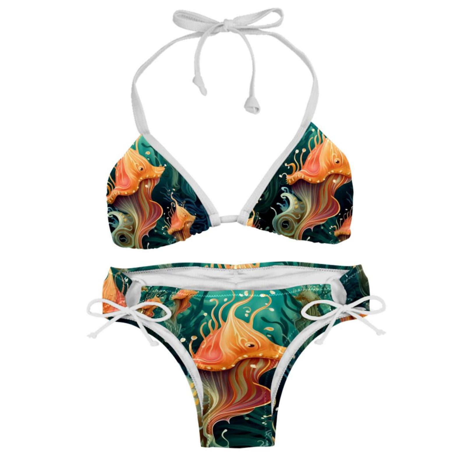 Sea Slug Detachable Sponge Adjustable Strap Bikini Set Two-Pack Bikinis ...