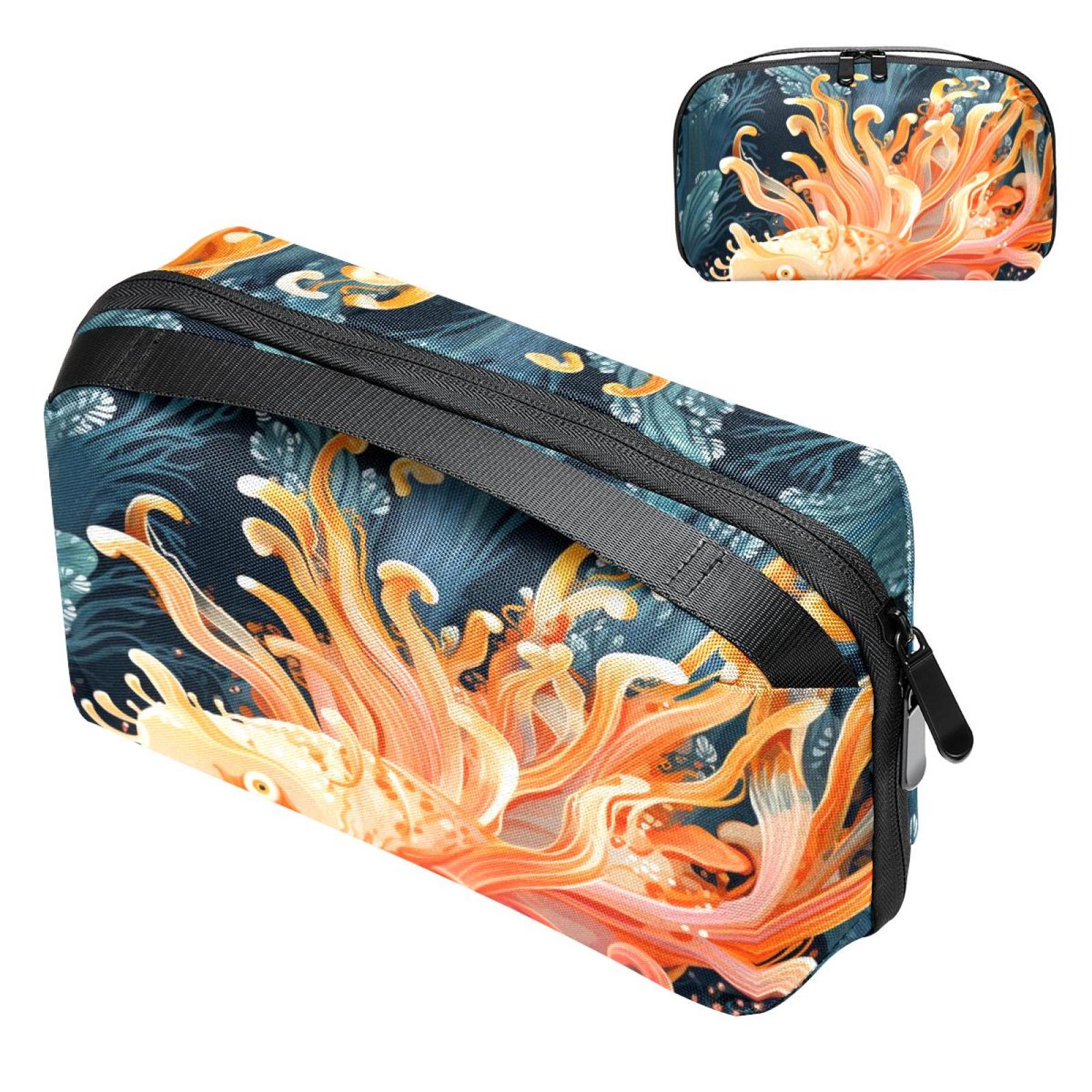 Sea Slug Digital Organizer Bag with Waterproof Oxford Cloth, 5.9x9.44x3 ...