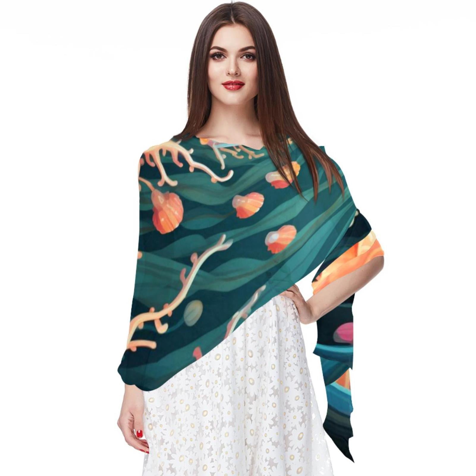 Sea Slug Elegant Translucent Chiffon Silk Scarf 180*73 - Light ...