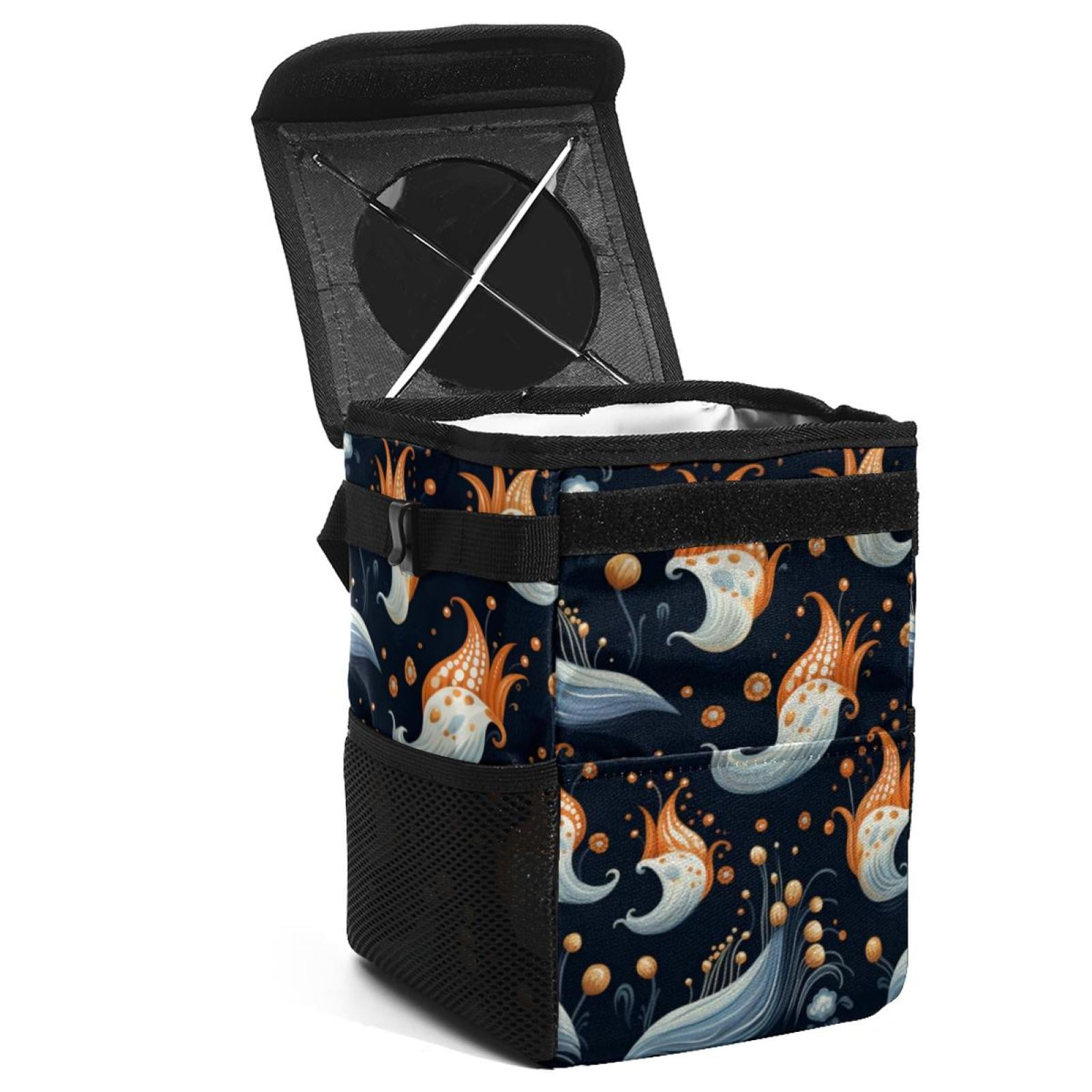 Sea Slug Foldable Car Trash Can with Lid, Leak-Proof, and Hanging ...