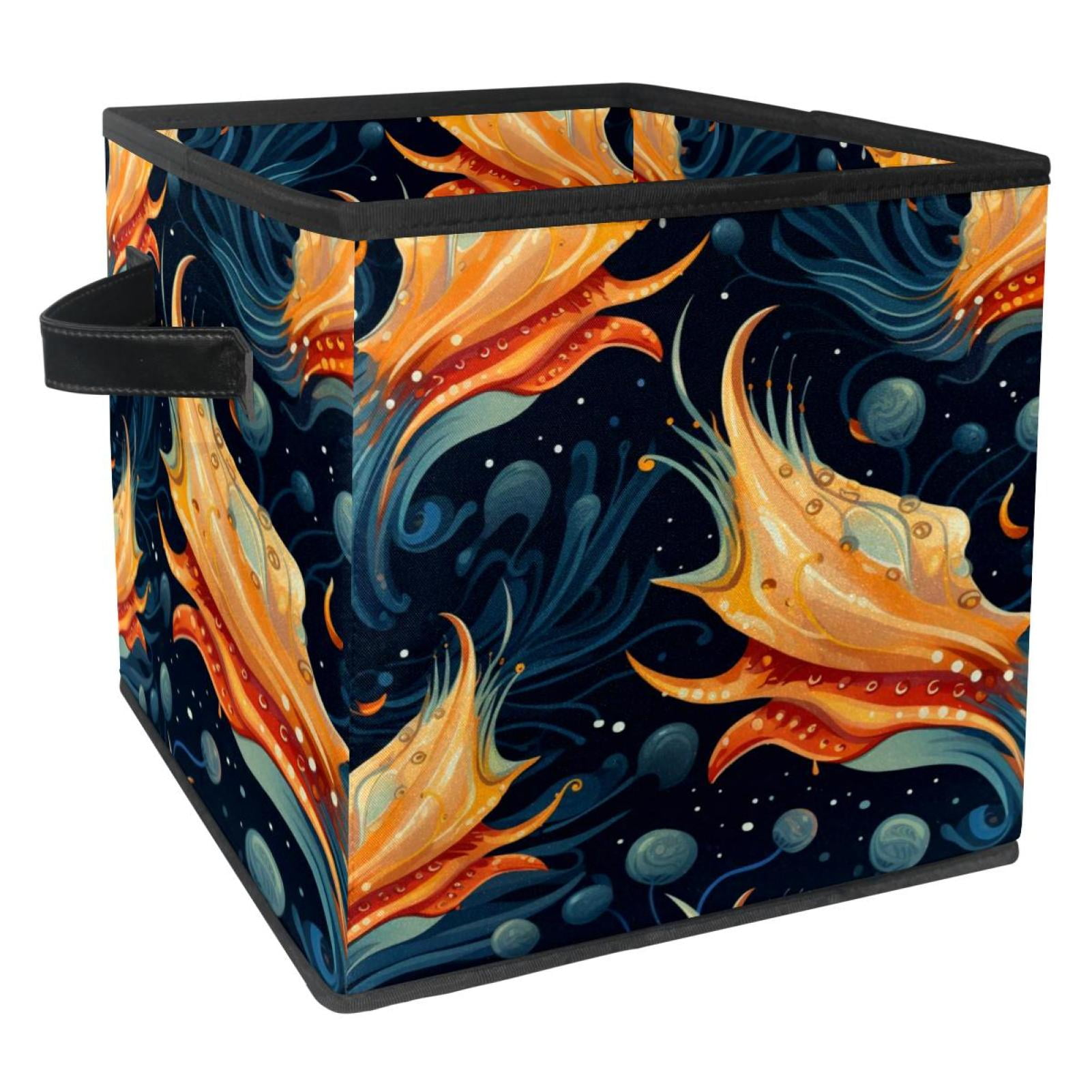 Sea Slug Foldable Storage Bin with Handle, 10.8"x10.5"x10.6", Large ...