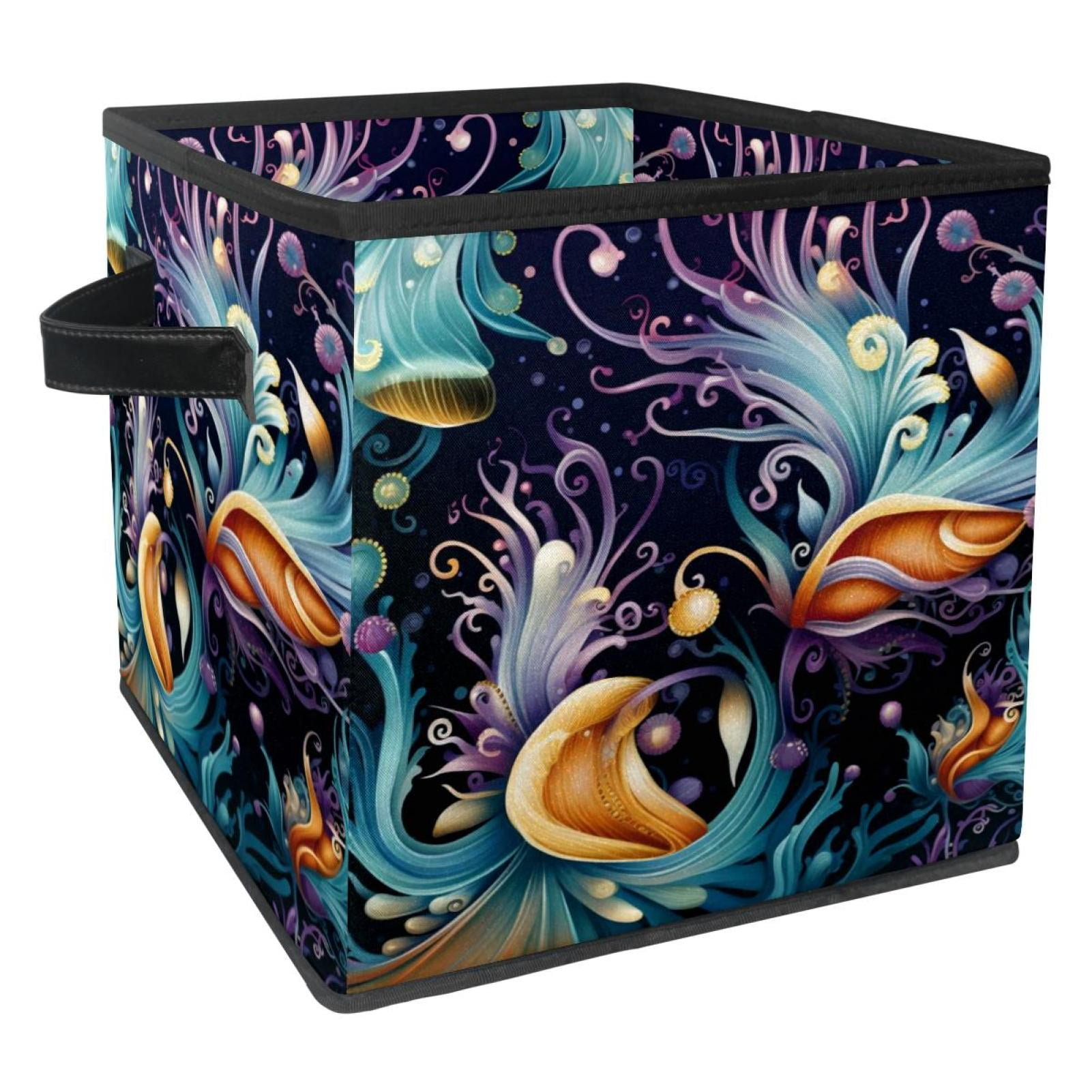 Sea Slug Foldable Storage Cubes Organizer Bins with Handle, 10.8"x10.5 ...