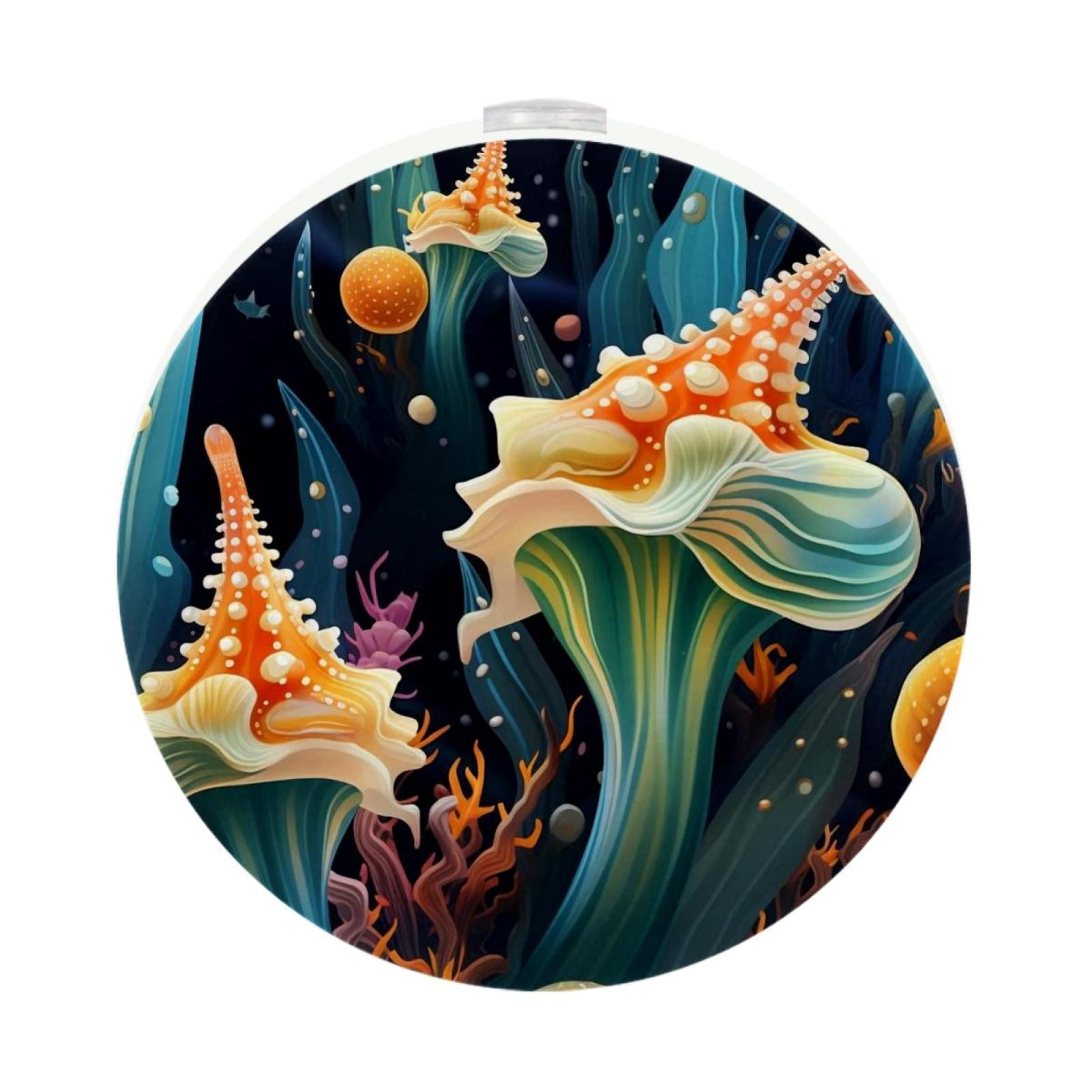 Sea Slug LED Round Night Light-2PCS, Energy-Efficient Plug-in Ambient ...