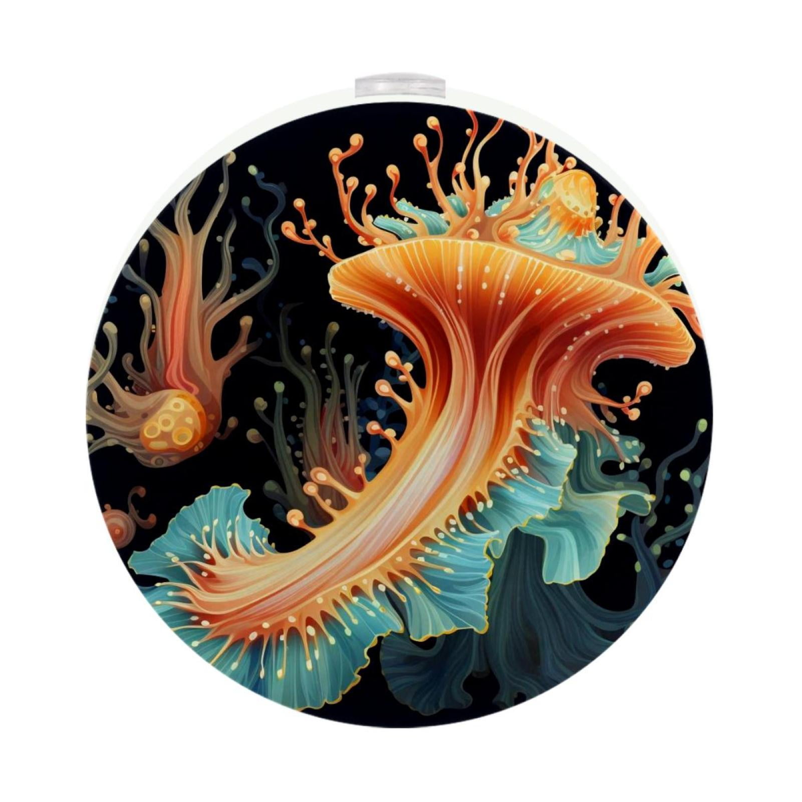 Sea Slug LED Round Night Light-2PCS, Energy-Efficient Plug-in Ambient ...