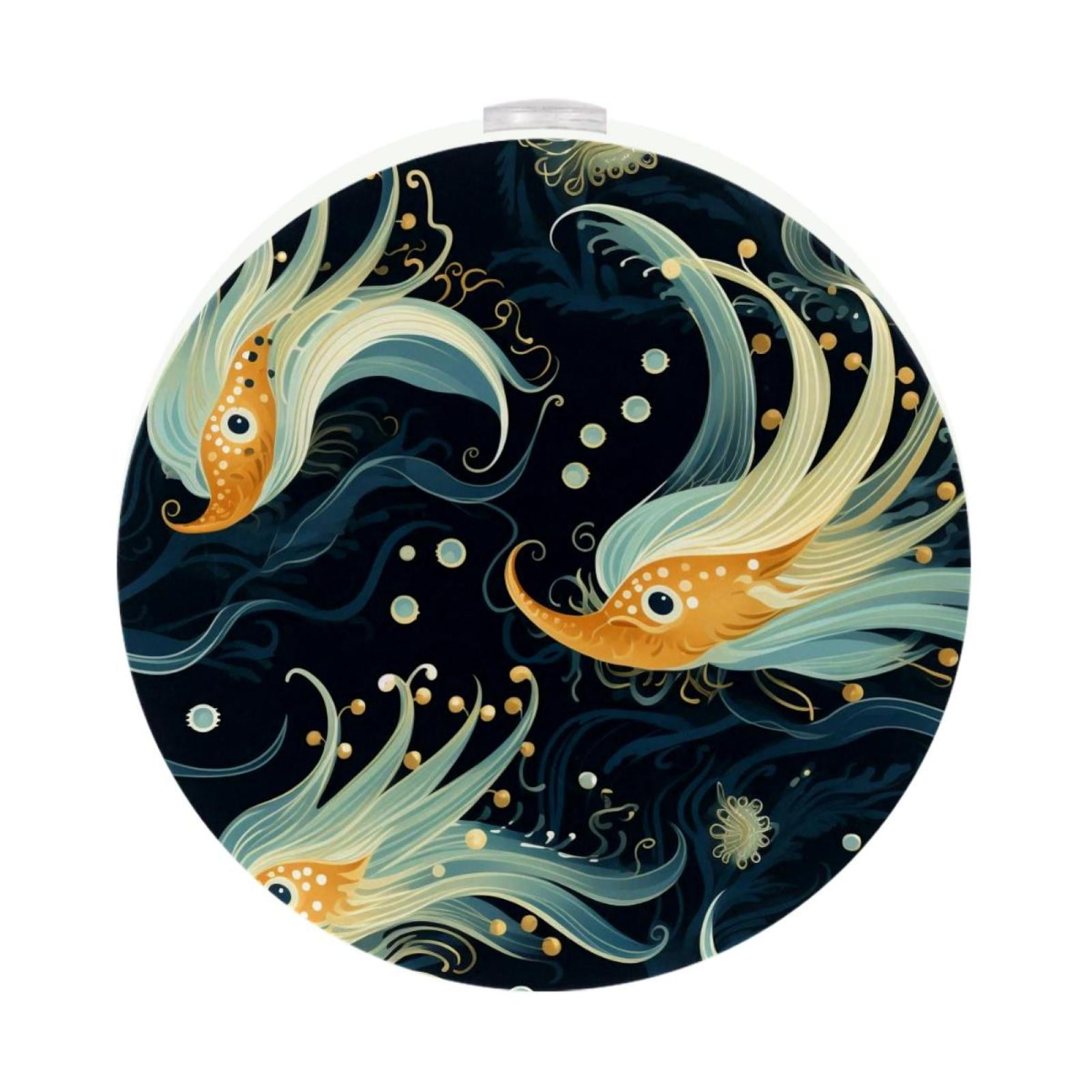 Sea Slug LED Round Night Light-2PCS, Energy Efficient Plug-in Bedroom ...