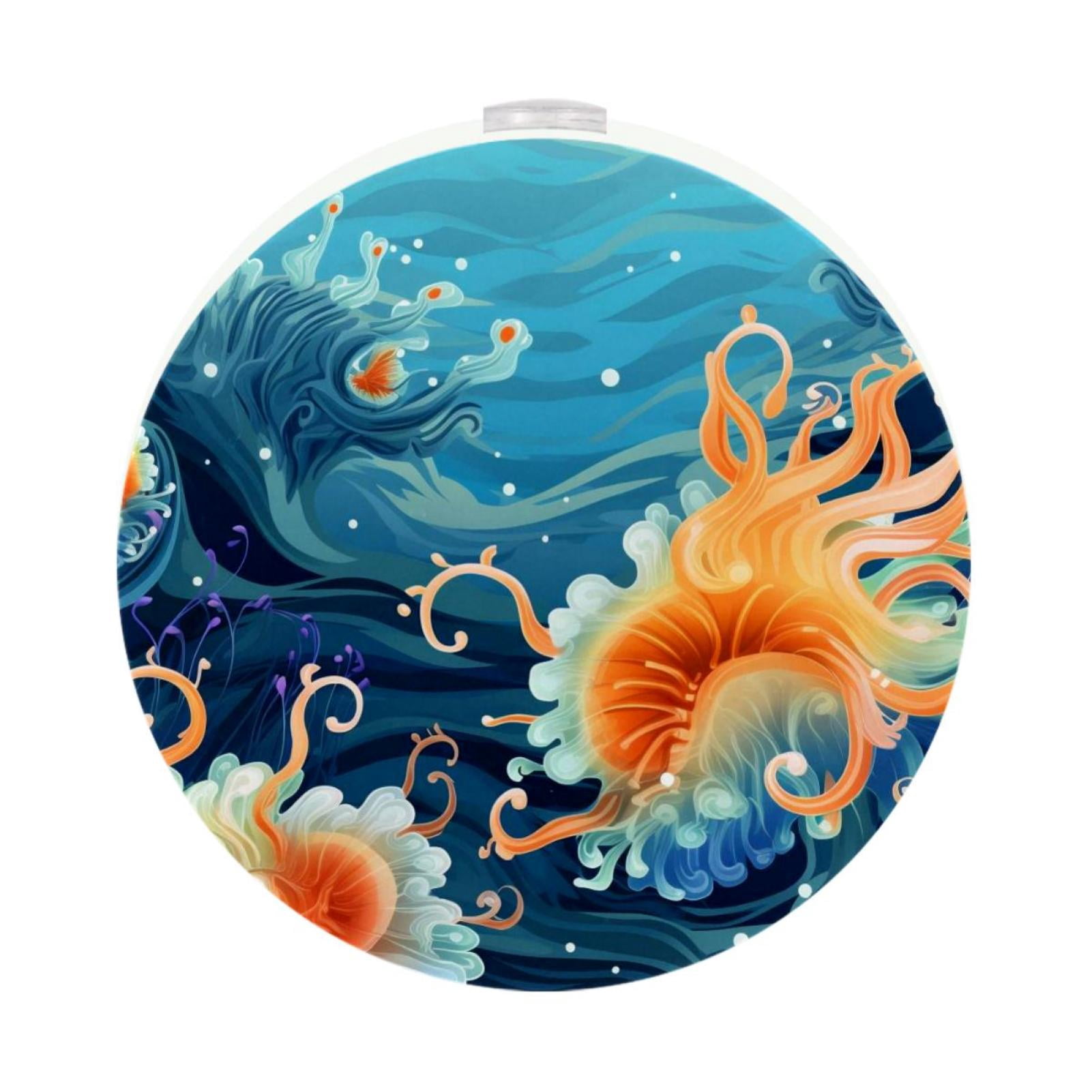 Sea Slug LED Round Night Light 2PCS - Motion Sensor Activated Soft Glow ...