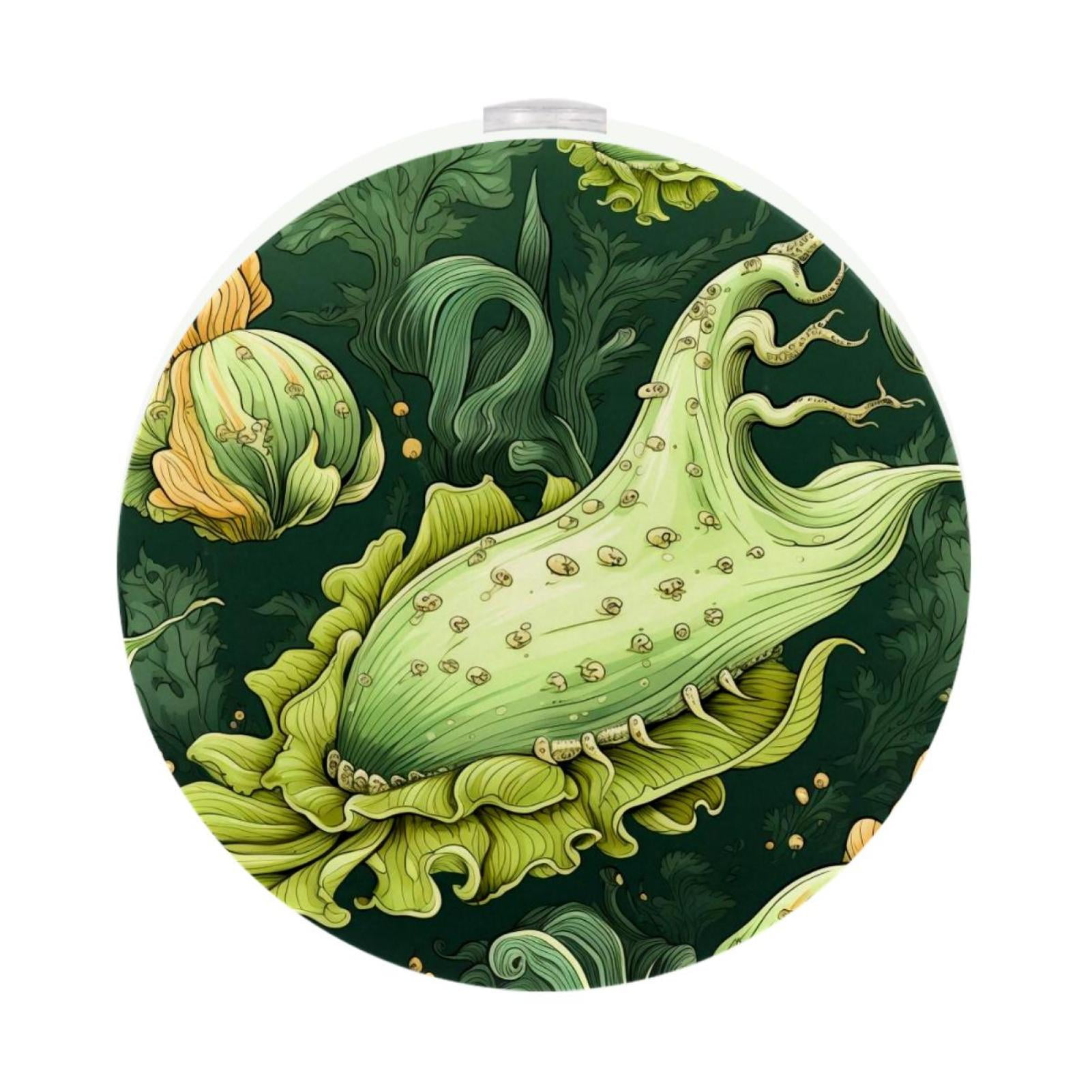 Sea Slug LED Round Night Light-2PCS, Plug-in Dusk-to-Dawn Auto Sensor ...