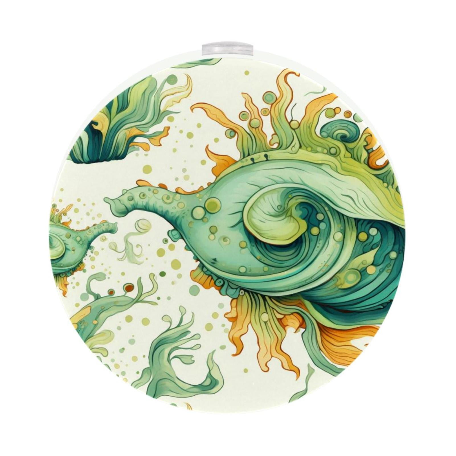 Sea Slug LED Round Night Light - 2PCS, Plug-in Dusk-to-Dawn Sensor ...