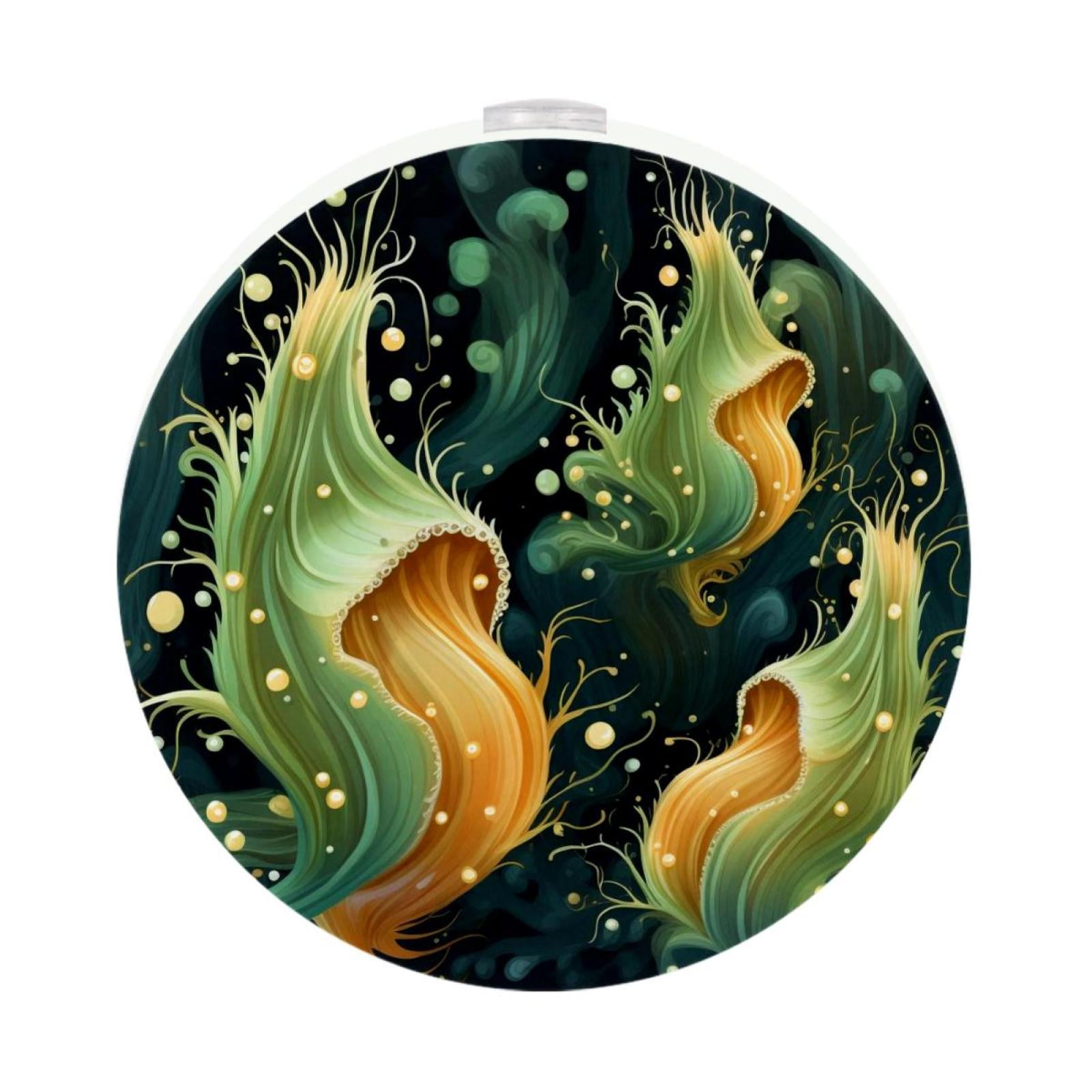 Sea Slug LED Round Night Light-2PCS, Plug-in Dusk to Dawn Sensor Wall ...